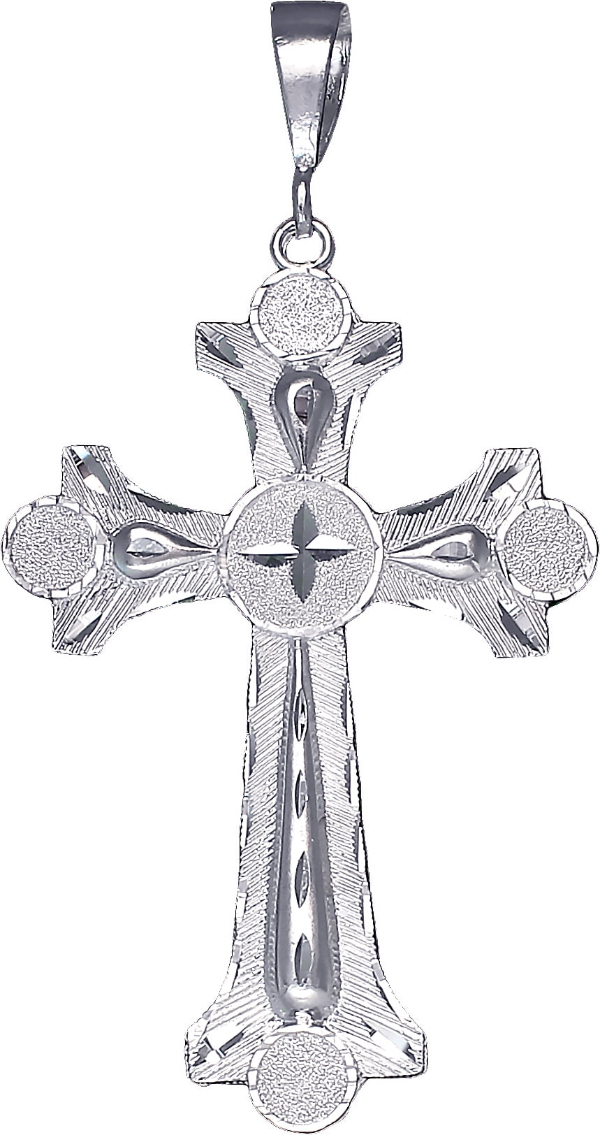 Huge Heavy Sterling Silver Cross without Jesus Pendant Necklace 3.8 ...