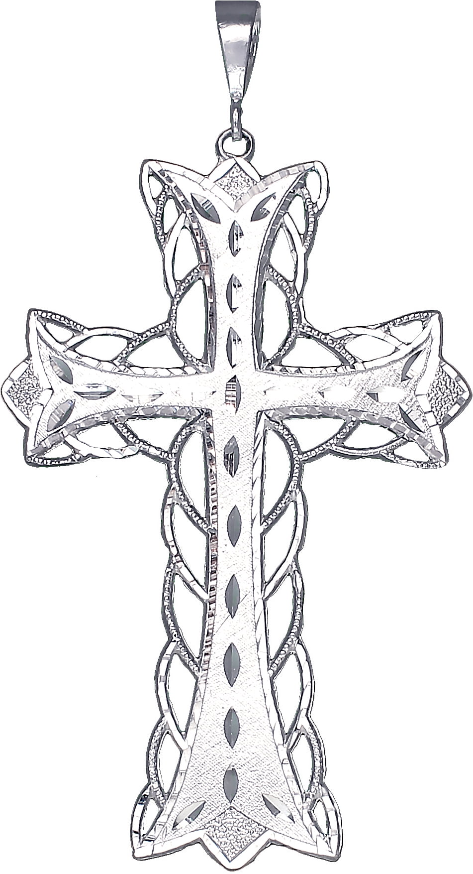 Huge Heavy Sterling Silver Cross without Jesus Pendant Necklace 5 ...