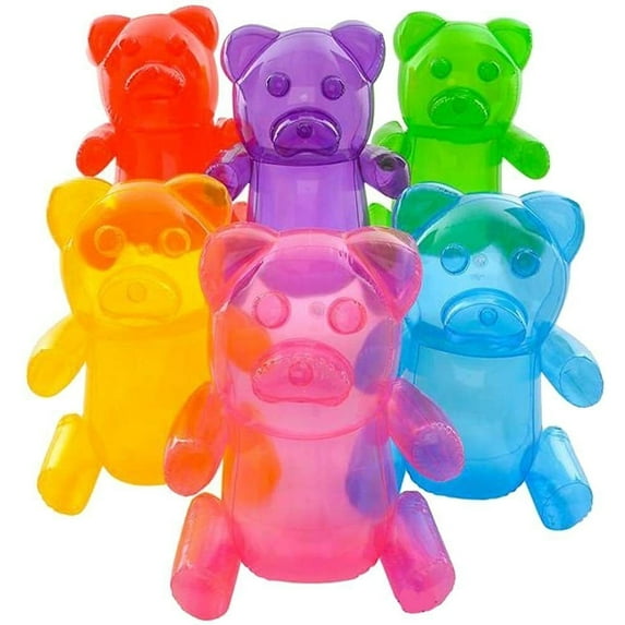 Huge Inflatable Gummy Bears Inflates Assorted Colors (About 24 Inches ...