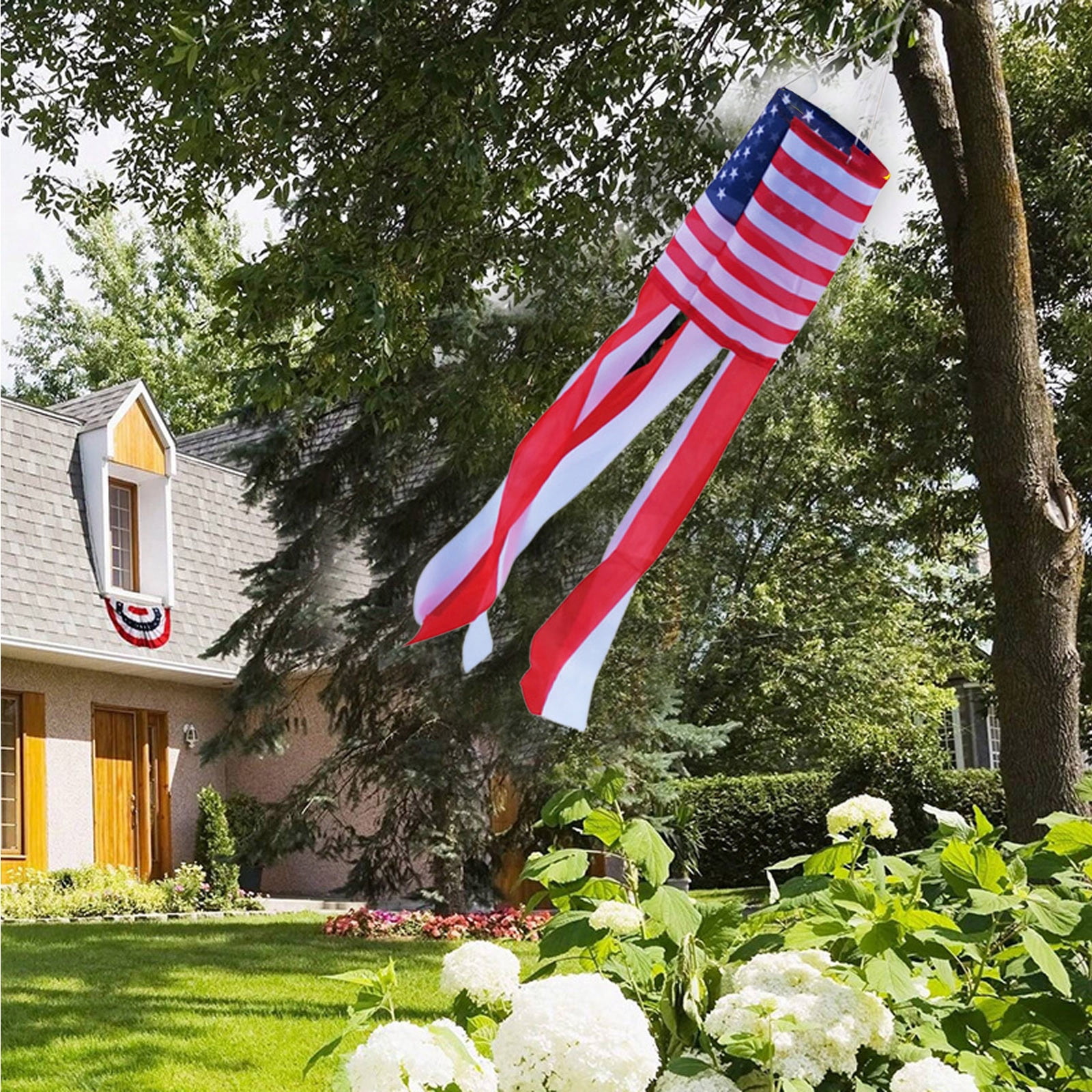 Huge Memorial Day Savings! Boovnll American Flag Windsock - 34" Red ...