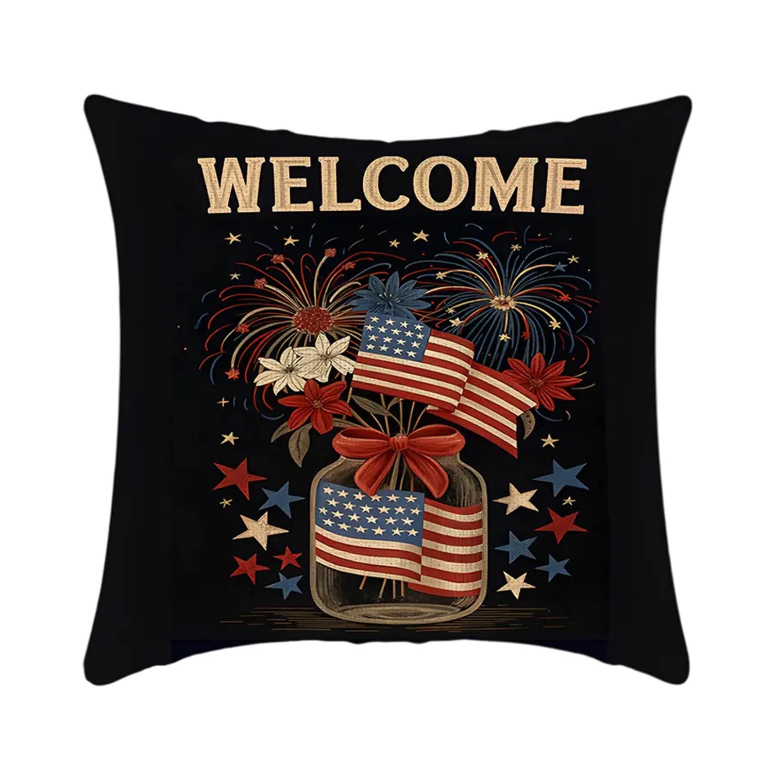 Fwttom 4Th of July Decorations, America Flag Double Sides Print Cushion ...