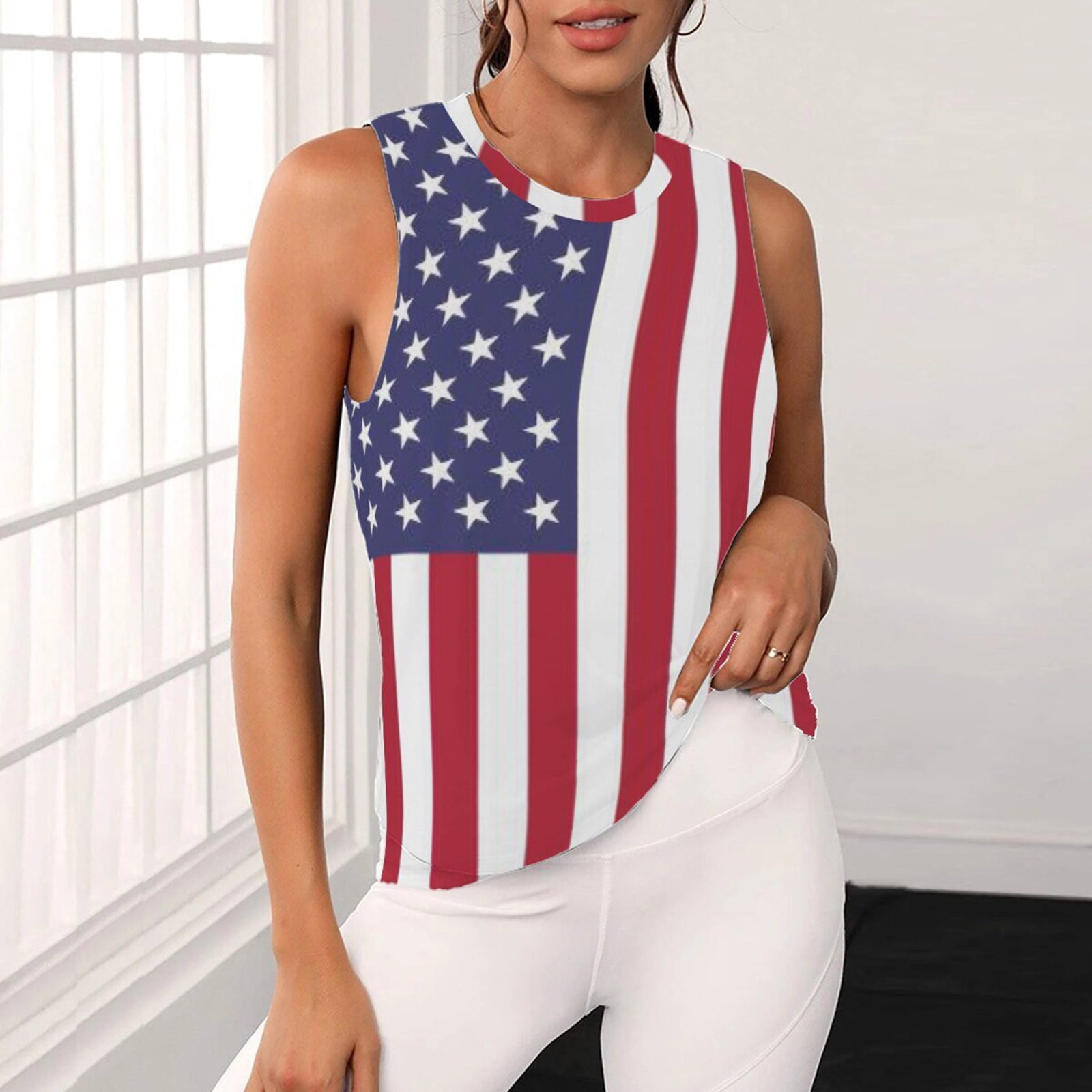 Huge Memorial Day Savings! Pitauce Tank Top for Women American Flag ...