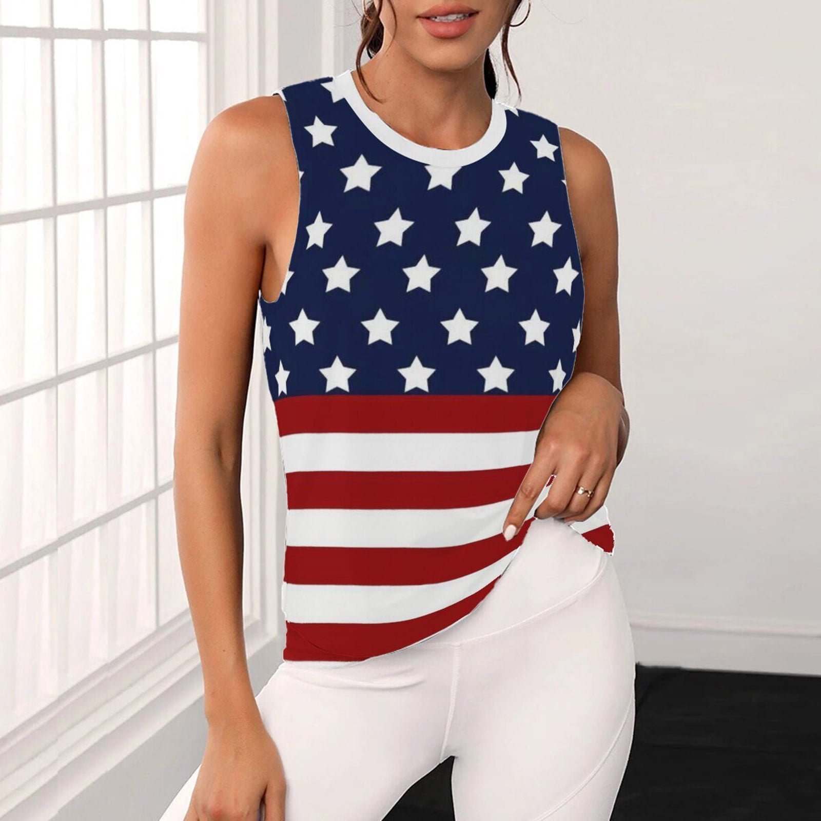 Huge Memorial Day Savings! Pitauce Tank Top for Women American Flag ...