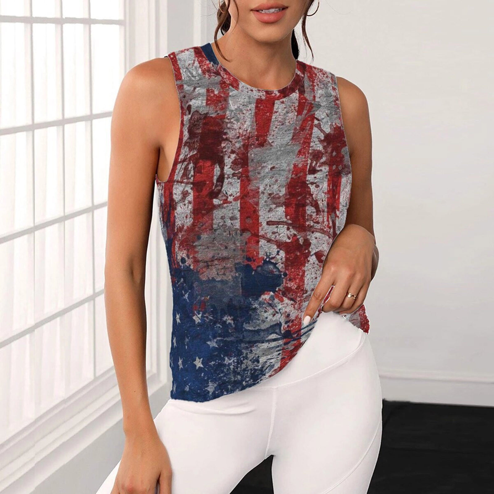 Huge Memorial Day Savings! Pitauce Tank Top for Women American Flag ...