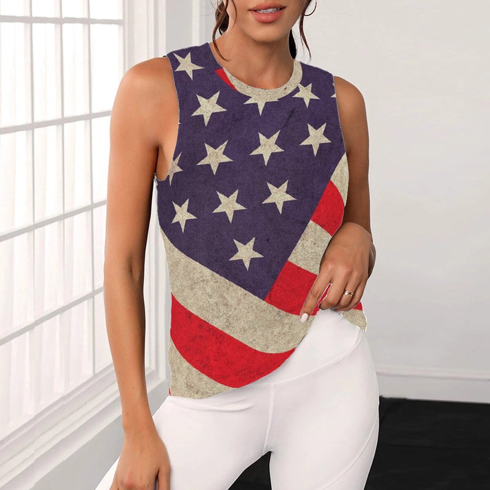 Huge Memorial Day Savings! Pitauce Tank Top for Women American Flag ...