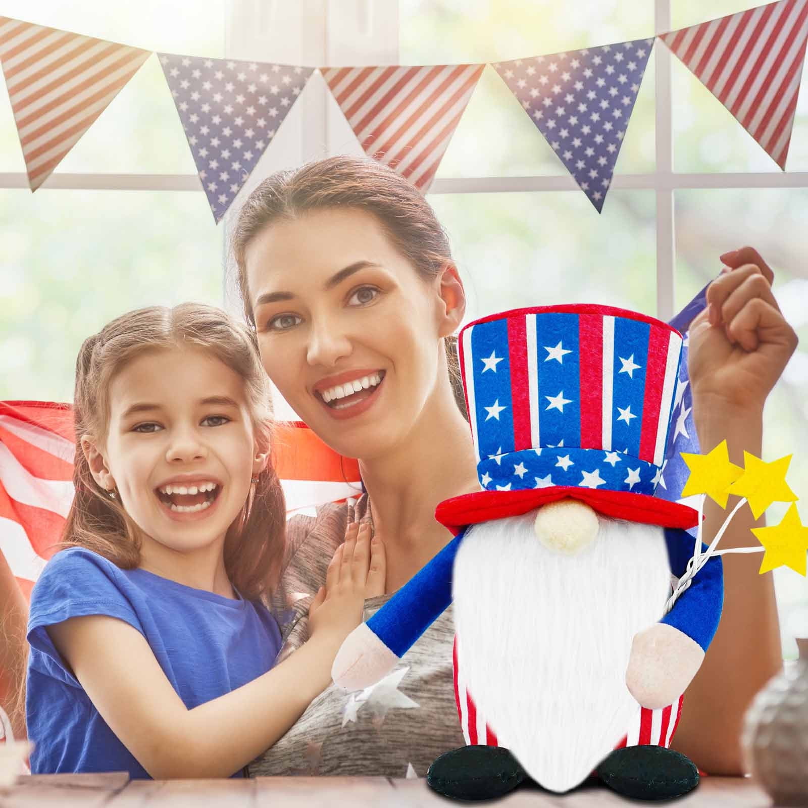Suncoda 4th of July Gnomes Independence Day Gnome Ornaments Patriotic ...