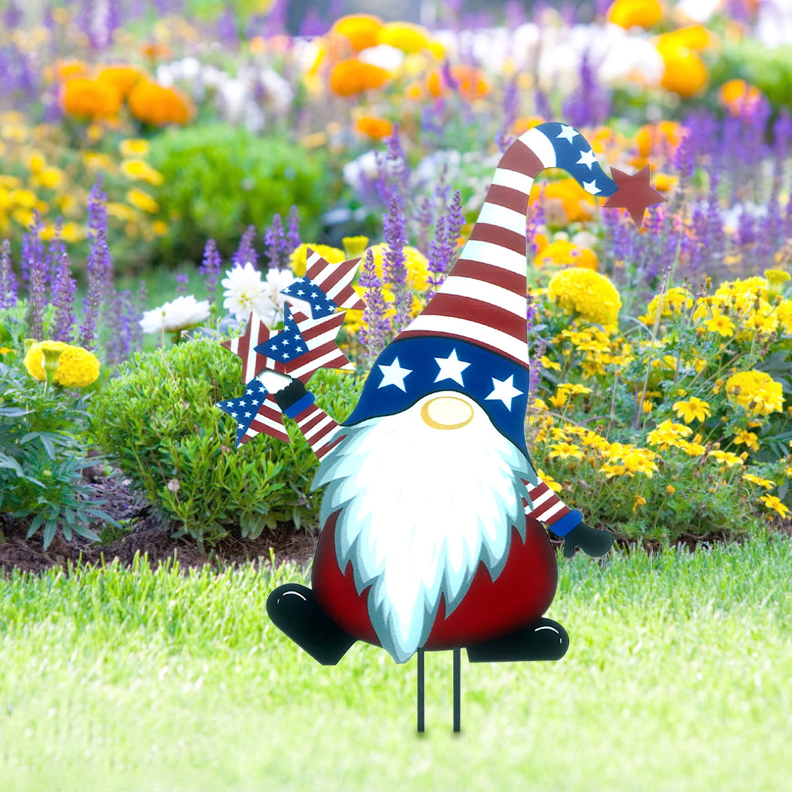 Suncoda 4th of July Gnomes Independence Day Outdoor Gnome Ground Insert ...