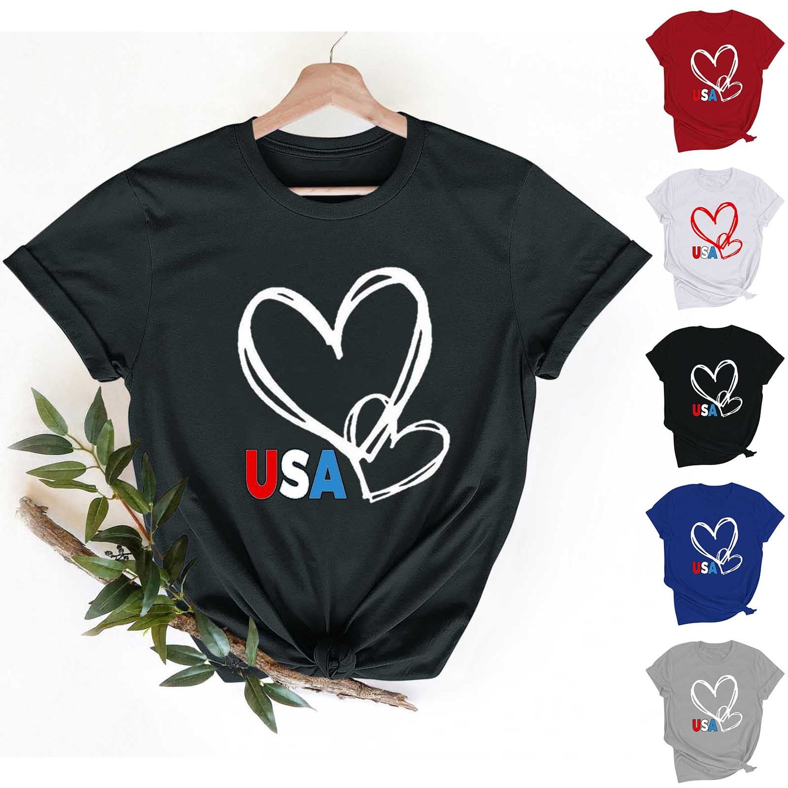Huge Memorial Day Savings! Yteetum 4th of July Shirts Women ...