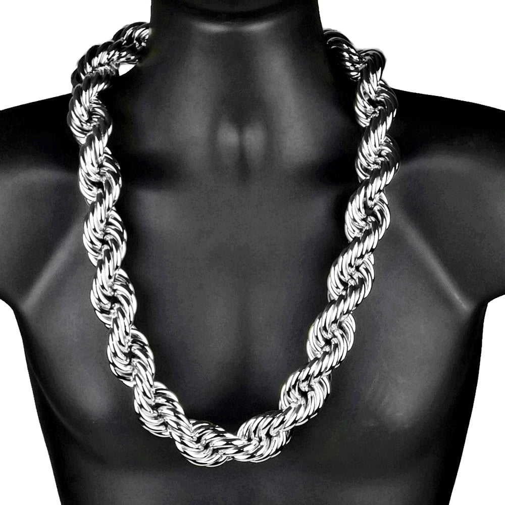 Huge Men's Hip Hop Chain Hollow Rope Dookie 30MM Thick x 30" Inch Long ...