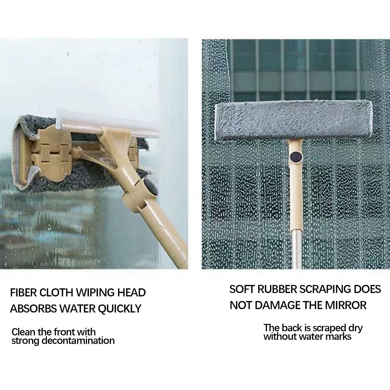 Huge Savings Ahead, 2-in-1 Window Cleaner Kit, Rotatable Cleaning Head ...
