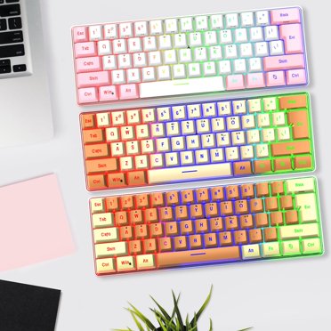 Mini Ultra Thin 104 Keys Gaming Keyboard USB Wired Keyboard Computer E ...