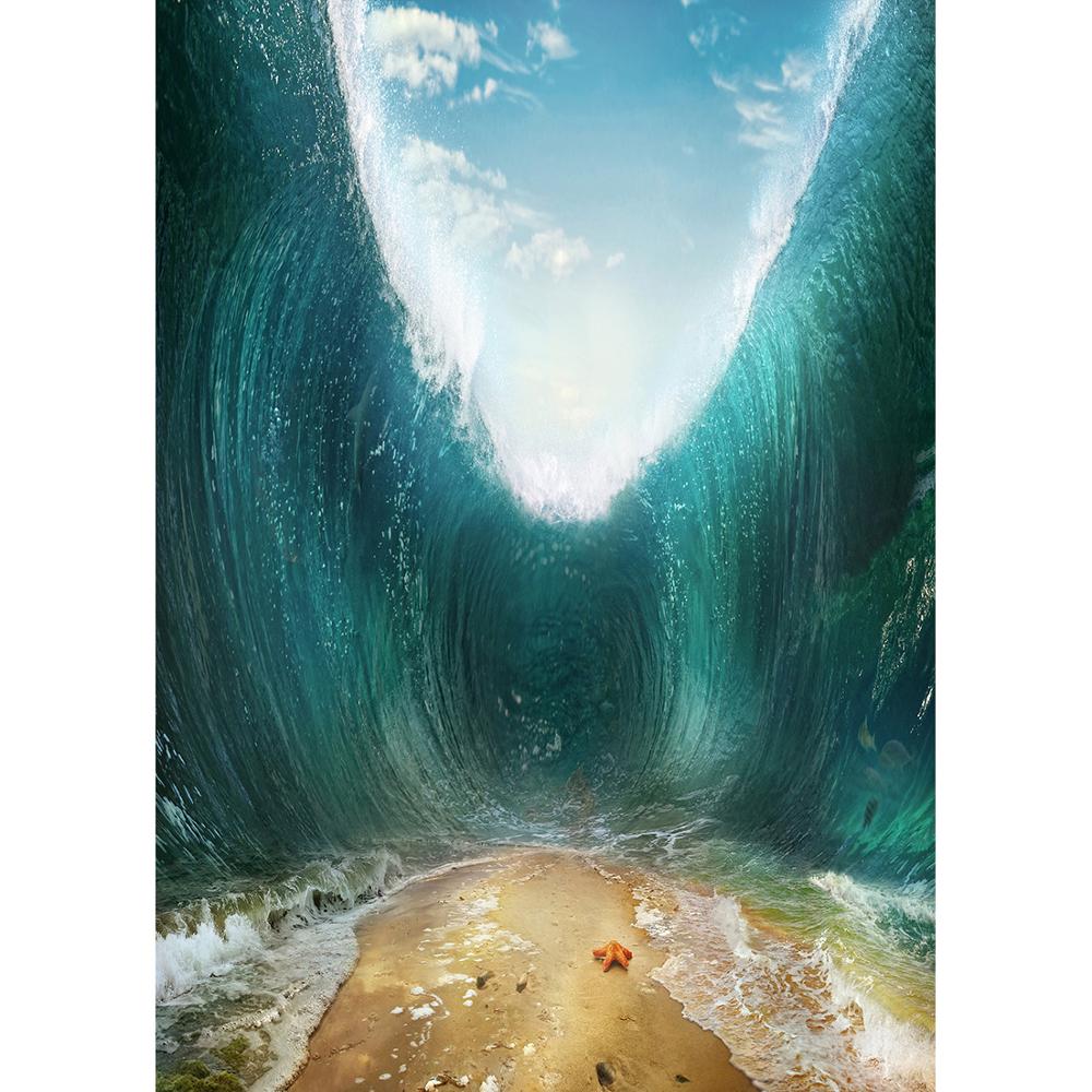 Huge Sea Wave Star Earth Photographic Backdrop Vinyl Cloth Backgrounds ...