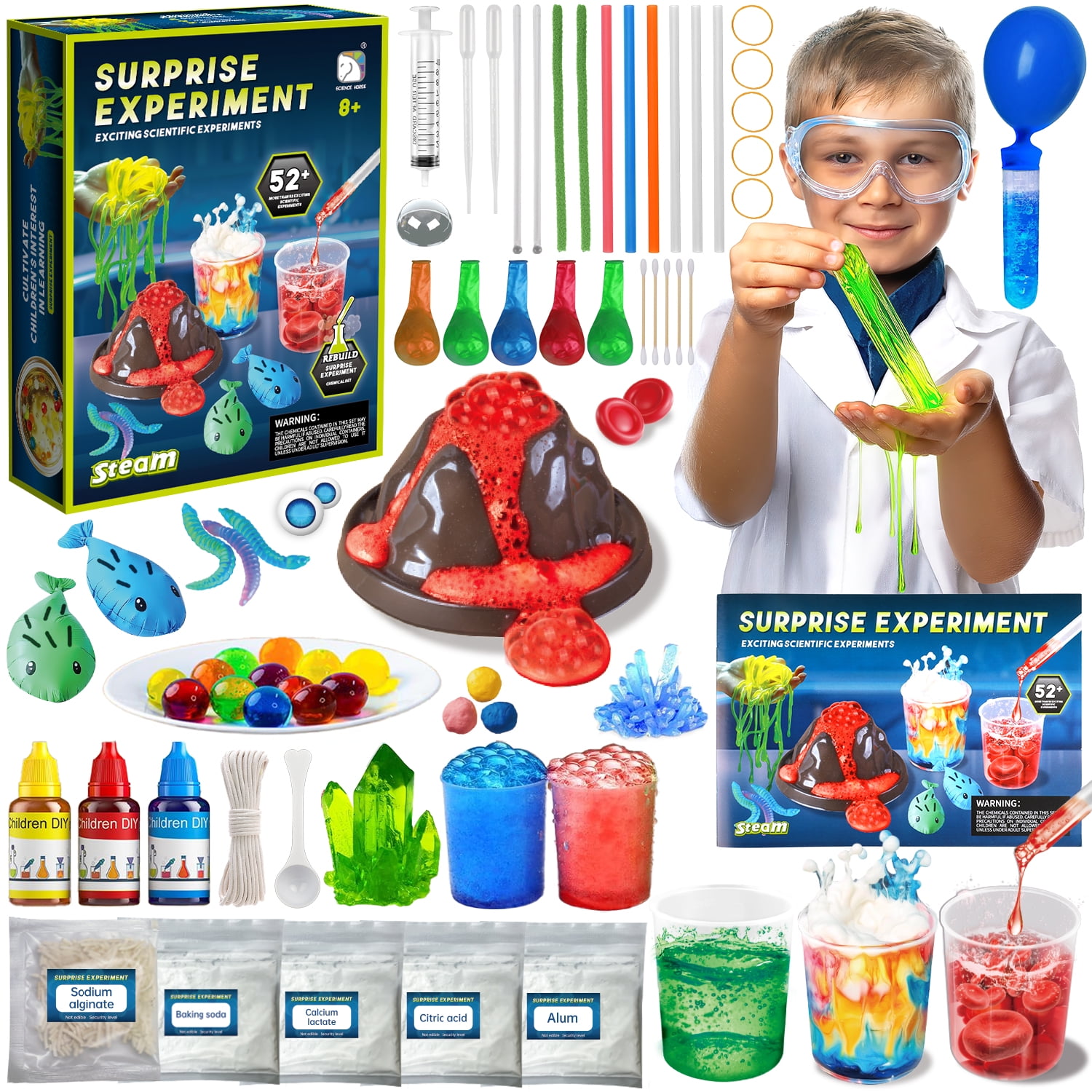 Huge Wave Science Kit for Kids Ages 4-12, 52+ STEM Educational ...