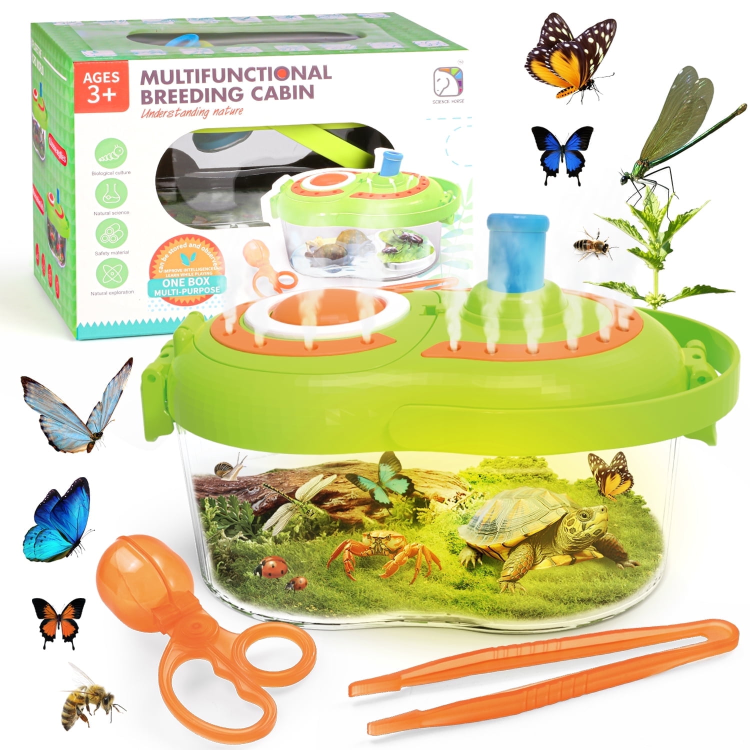 Huge Wave Bug Catcher for Kids, Bug Catching Kit with 4X Magnified ...