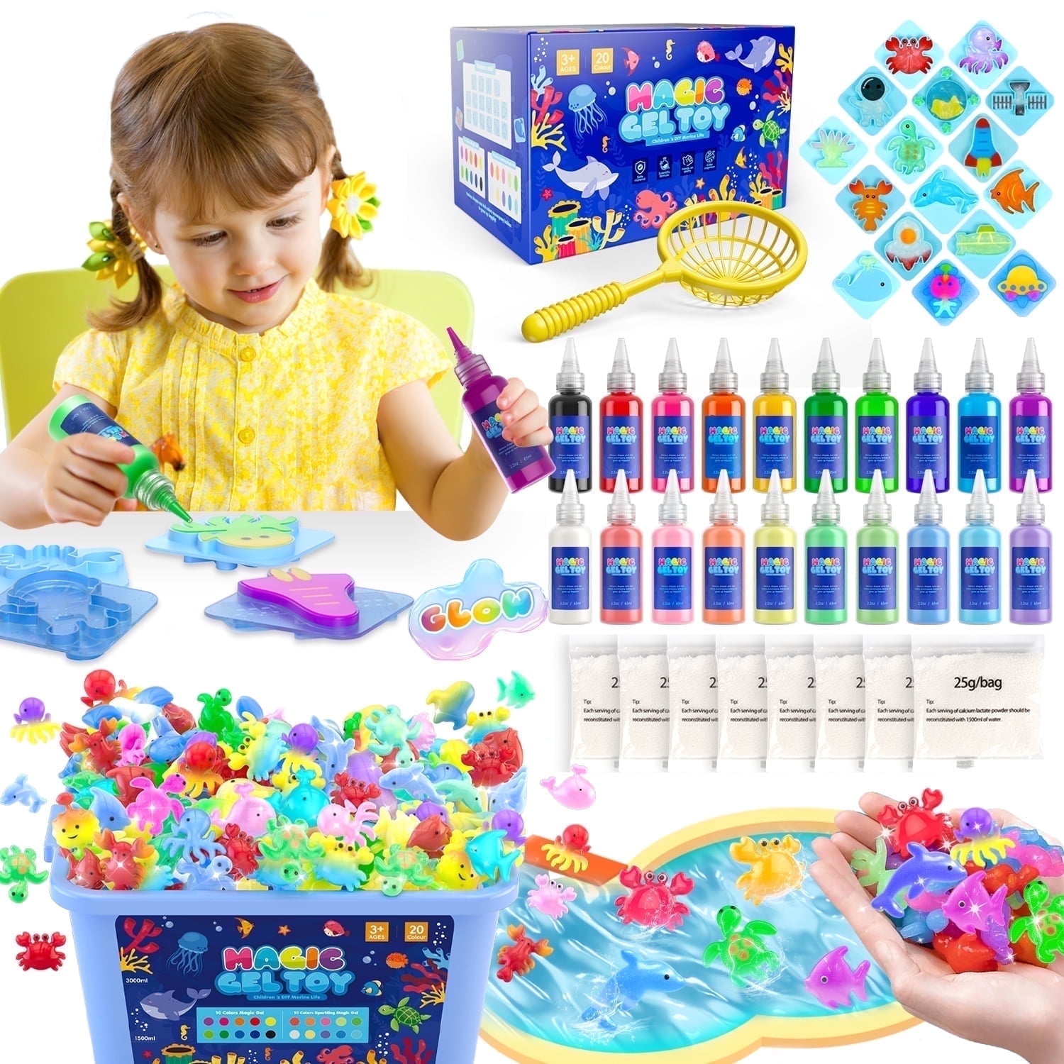 Huge Wave Kids Mould Model Toys Set, Gift for Girls Age 3 4 5 6+ Years ...