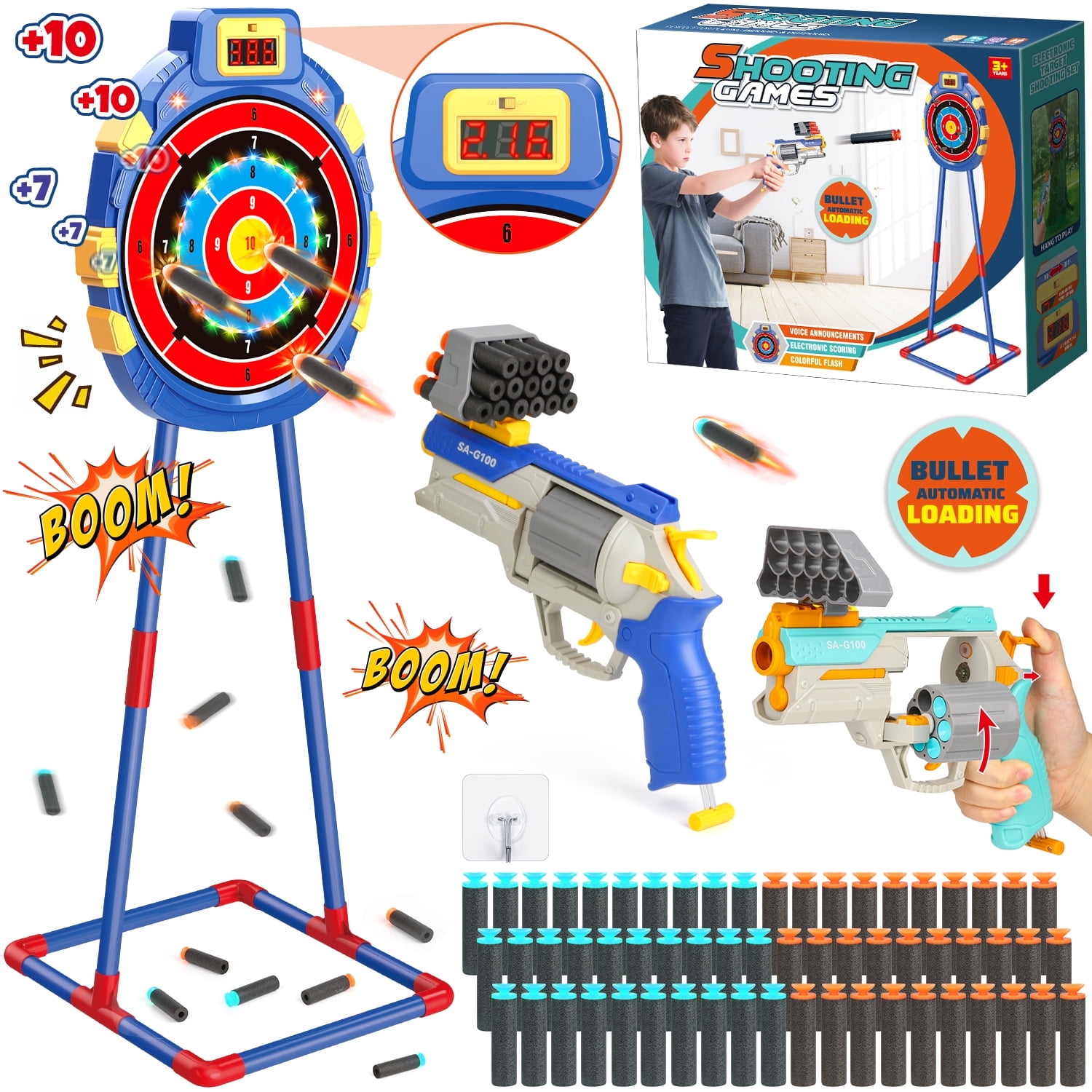 Huge Wave Shooting Game Set for Boys Aged 4-8, Shooting Target Toys ...
