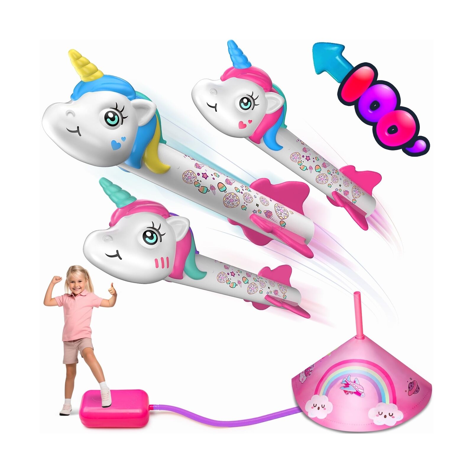 Huge Wave Unicorn Rocket Launcher for Kids, Stomp Launch up Toys ...