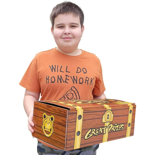 Huge Wood Looking Treasure Chest Box (16" x 9") Cardboard. Brown and ...