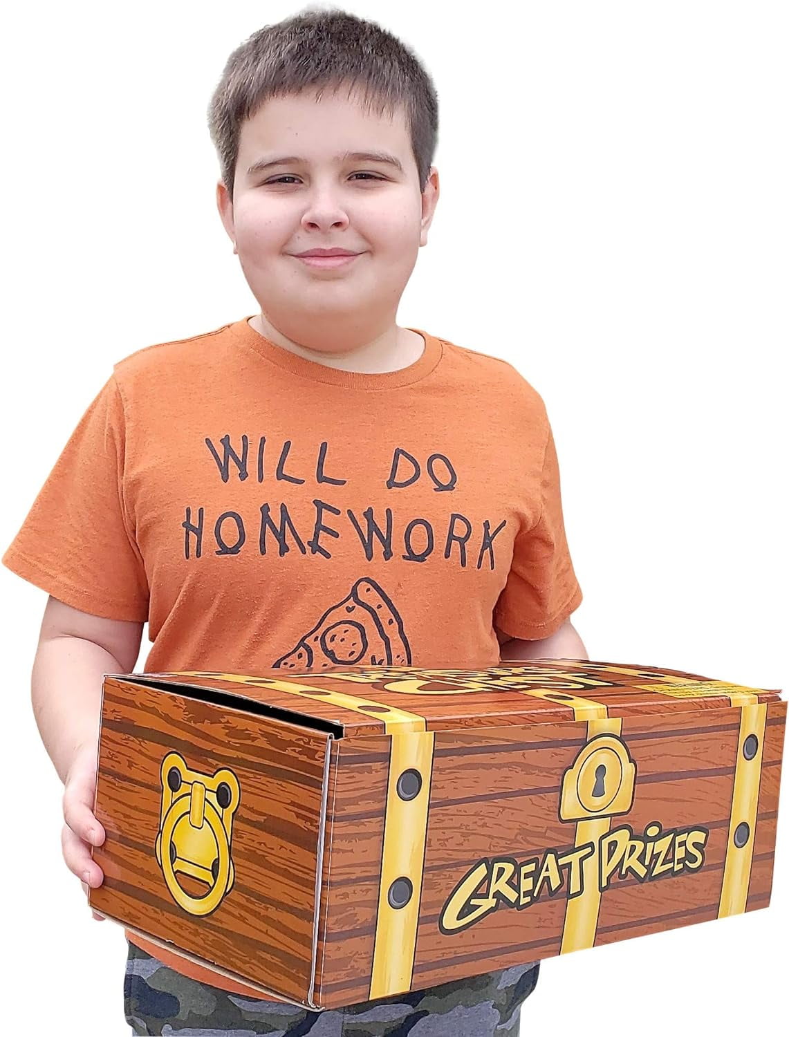 Huge Wood Looking Treasure Chest Box (16" x 9") Cardboard. Brown and ...