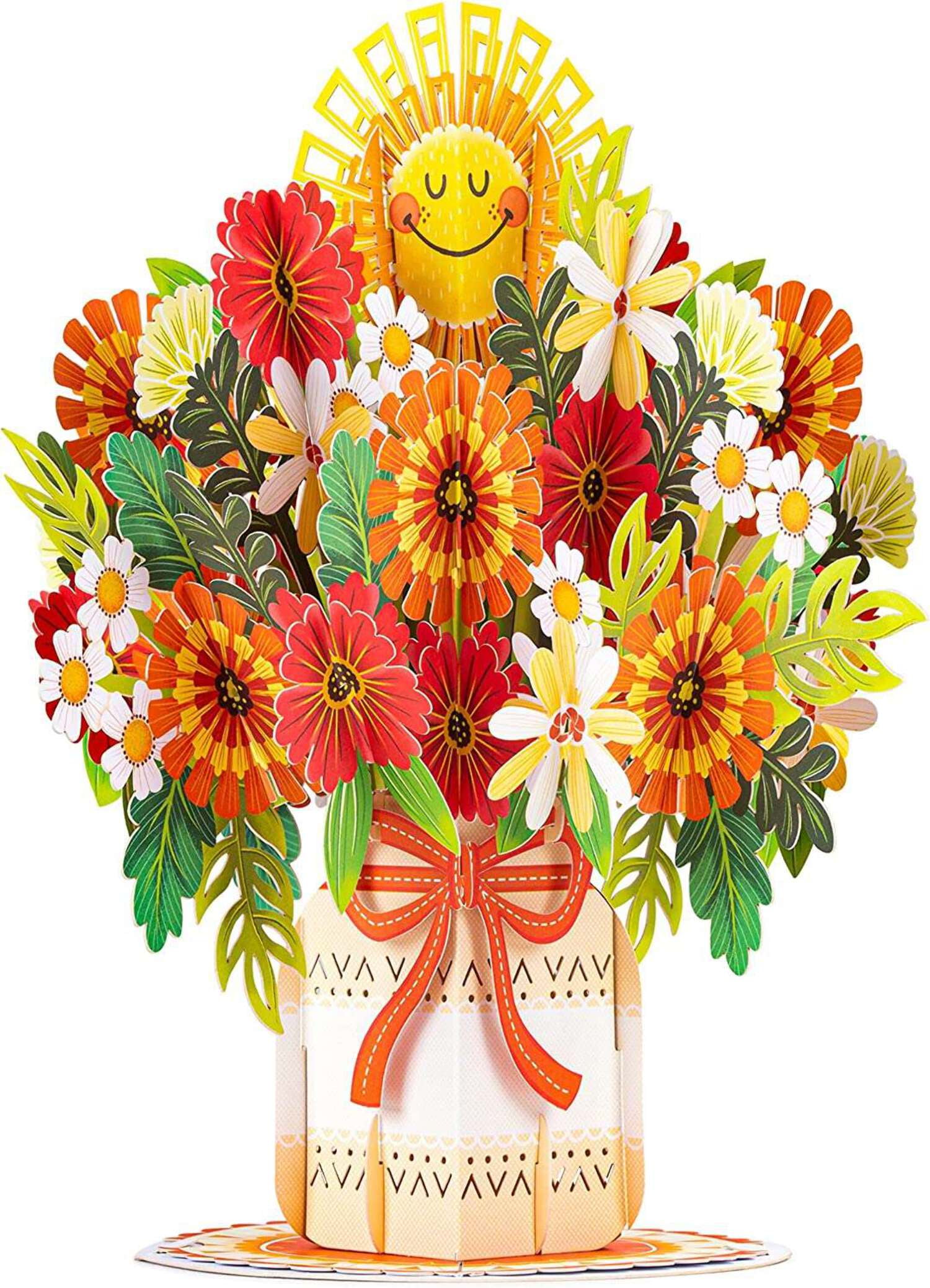 HugePop Happy Flower Bouquet Pop Up With Detachable Paper Flowers ...