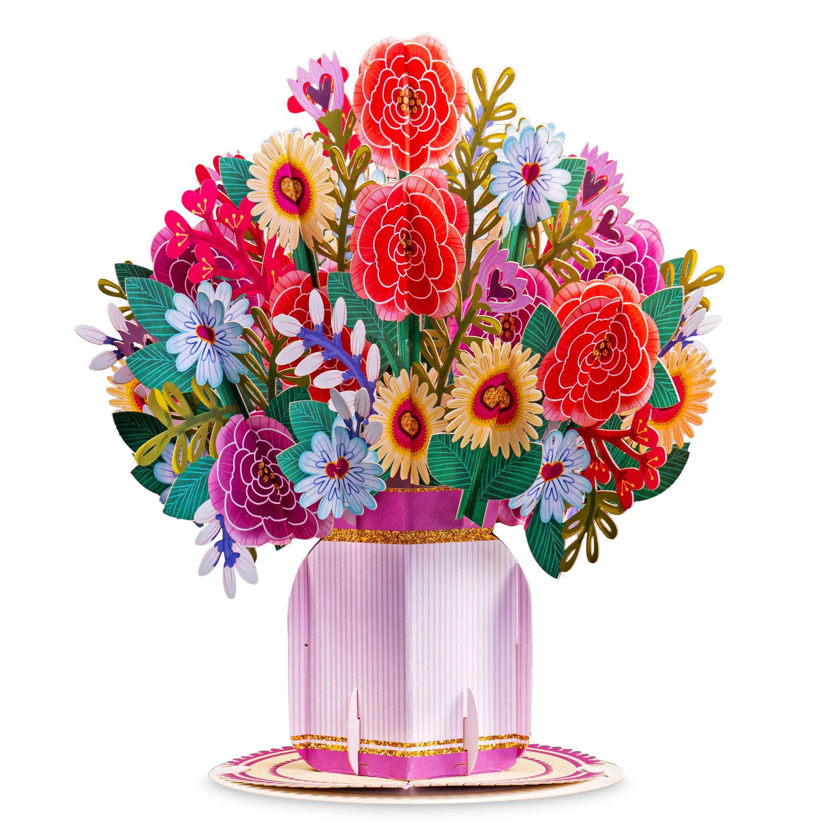HugePop Harmony Pop Up Flower Bouquet With Detachable Flowers - Walmart.com
