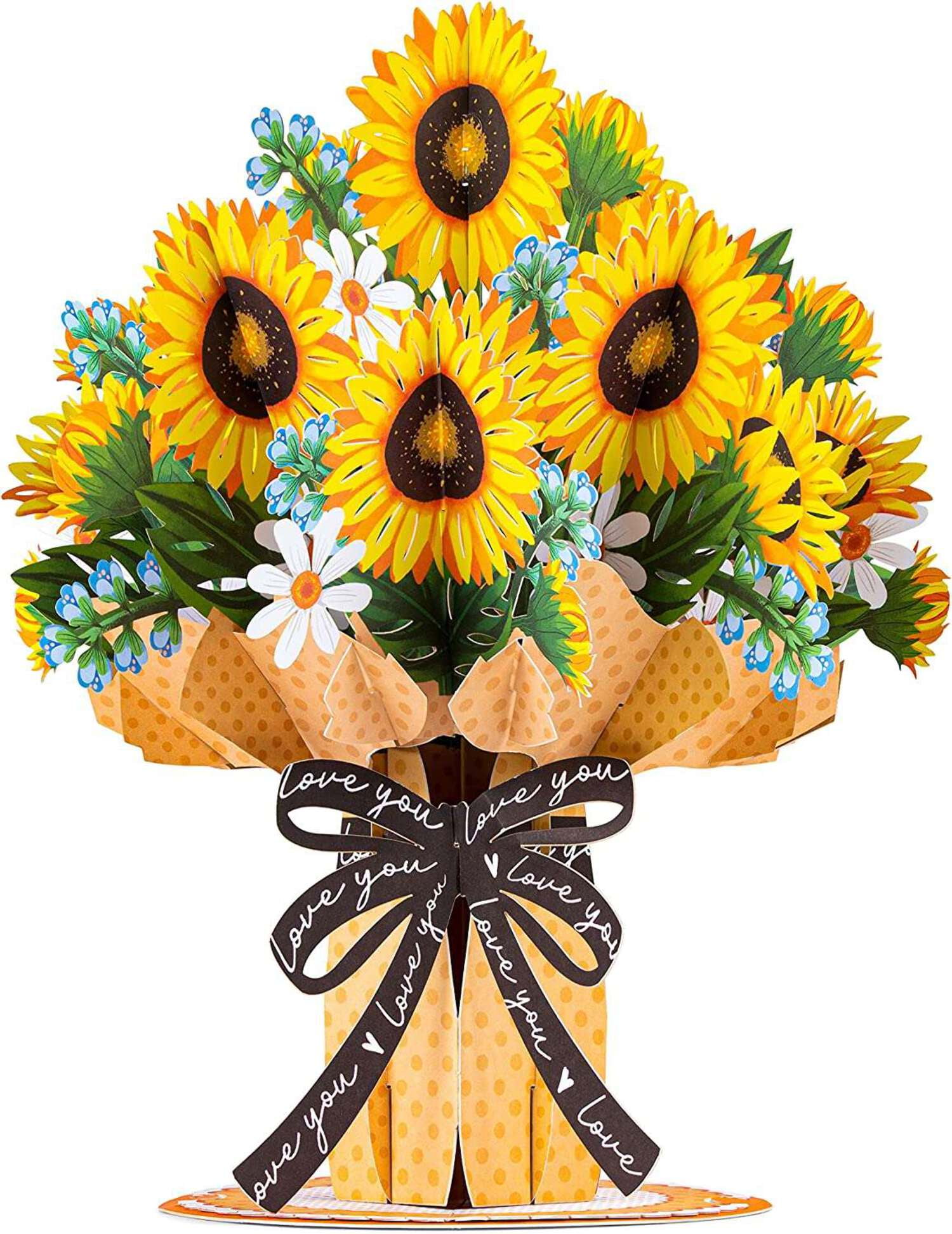 Paper Love HugePop Sunflower Pop-Up Artificial Flower Bouquet with ...
