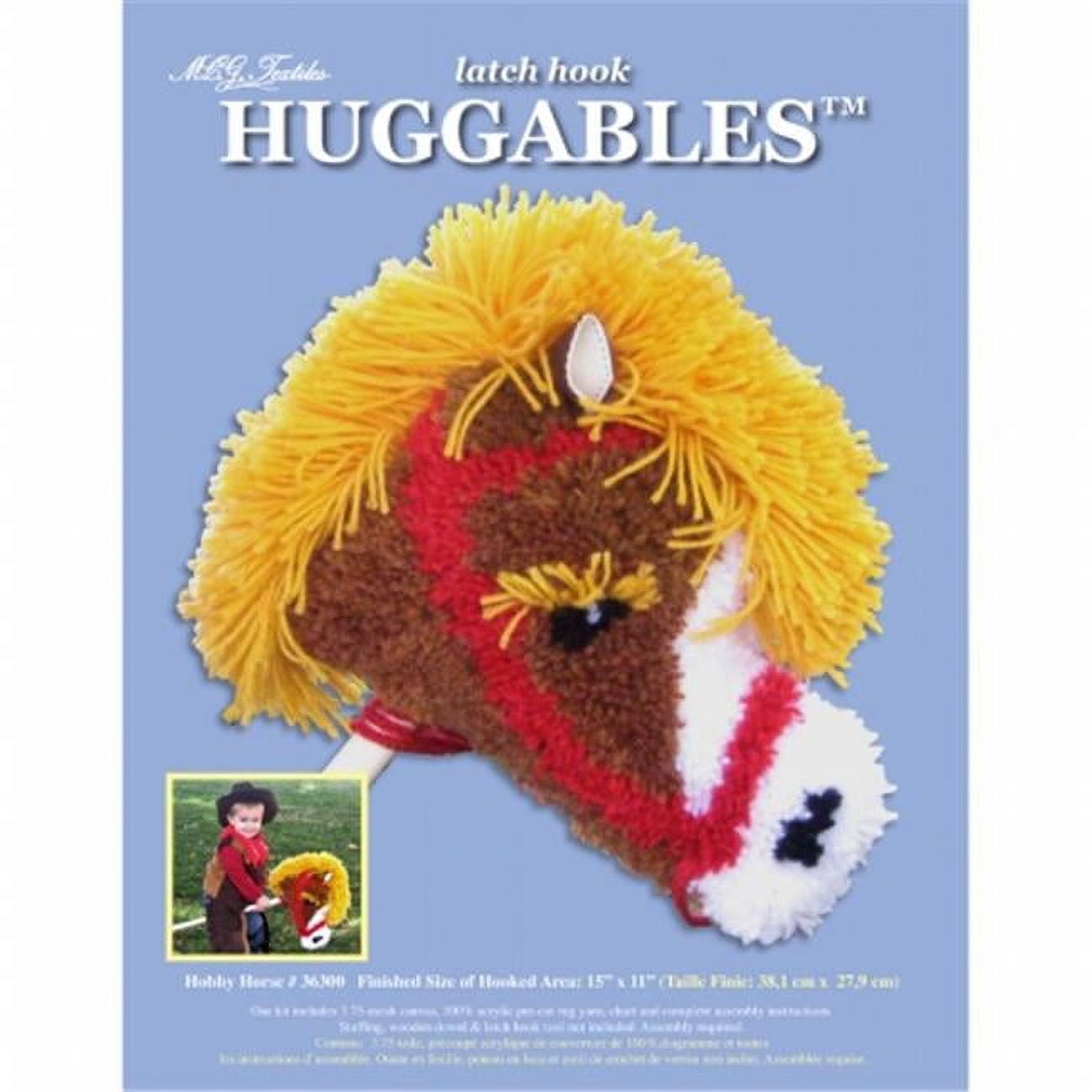 Huggables Stuffed Toy Latch Hook Kit 15"X11"-Hobby Horse, Pk 1, M C G ...