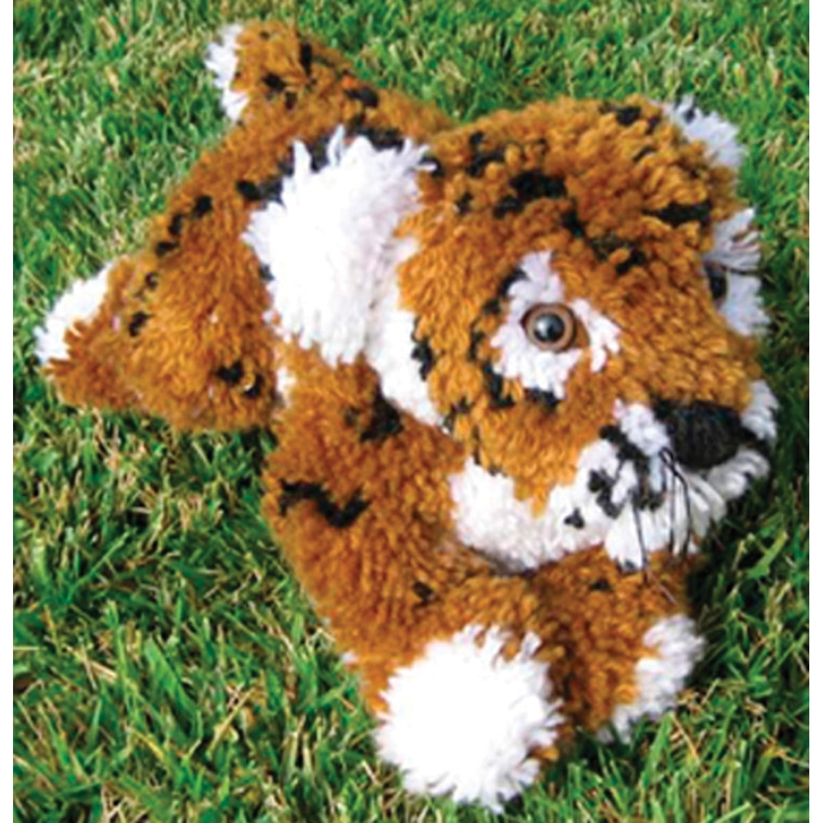 Huggables Tiger Stuffed Toy Latch Hook Kit-16" Long - Walmart.com