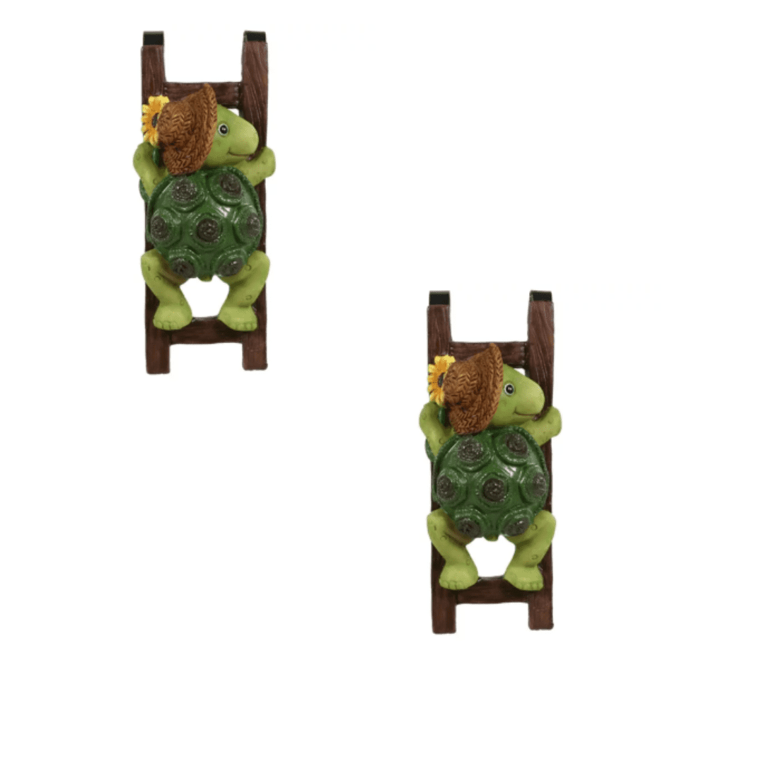 Hugger Figurine - Turtle (2 Pcs) Garden Decor - Flower Pot Hugger ...