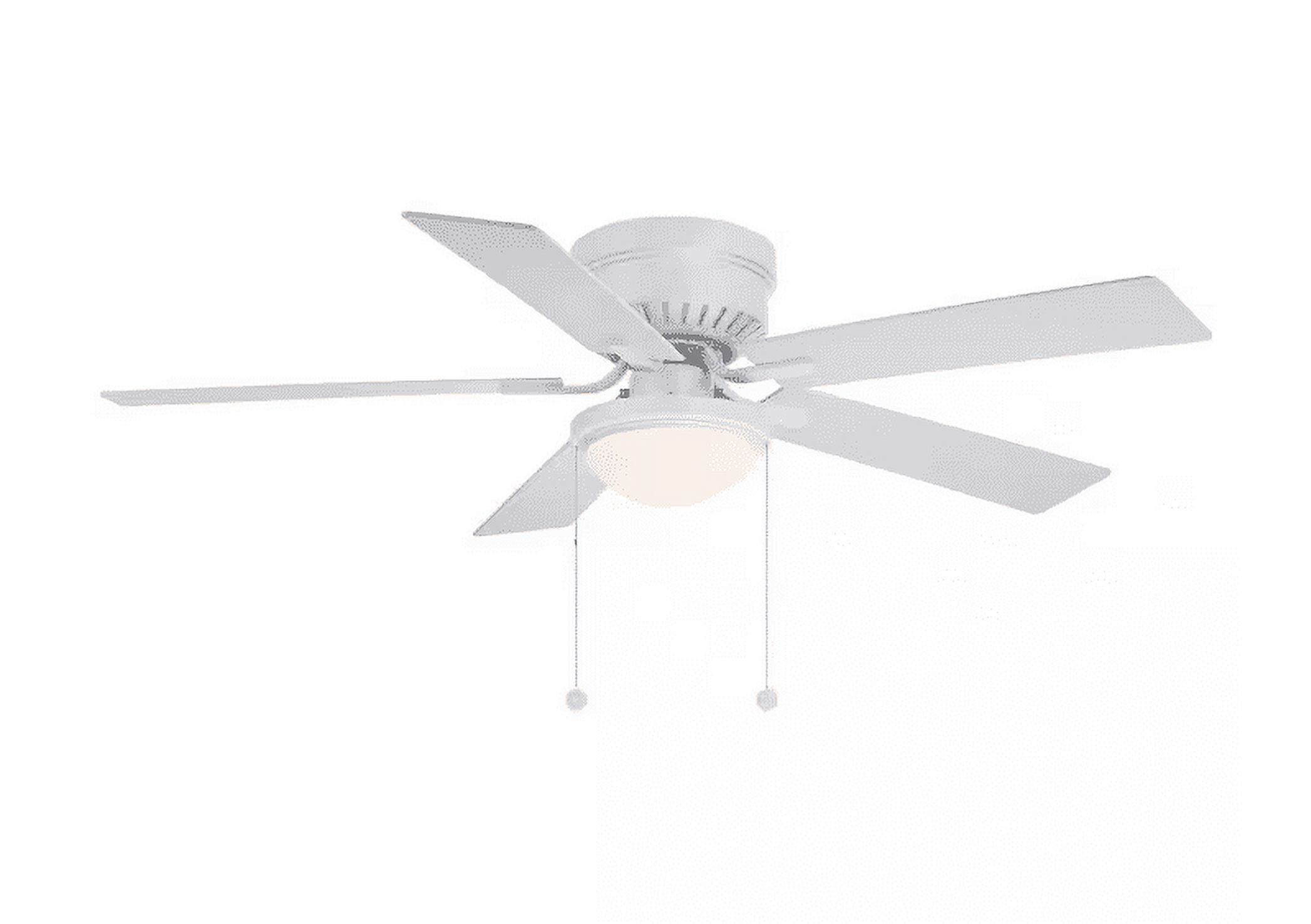 Hugger II 52 in. Indoor Matte White Low Profile Ceiling Fan with 2 LED ...