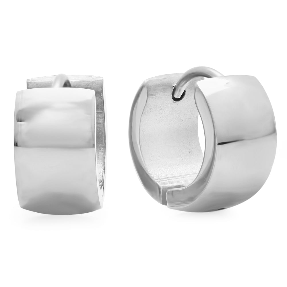 Huggie Wide Band Hoops - Walmart.com
