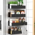 HuggieGems Metal 4 Pack Magnetic Spice Storage Rack Organizer for ...
