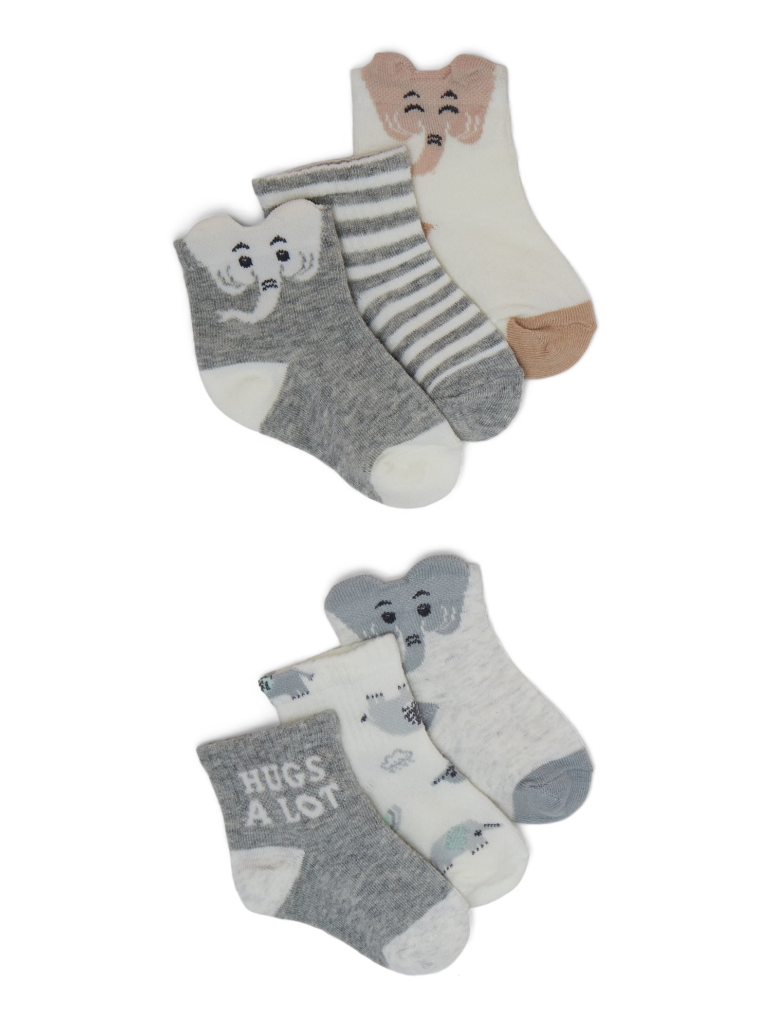 Huggies Baby Boys' Alex The Elephant Socks, 6-Pack, Sizes 0M-6M ...