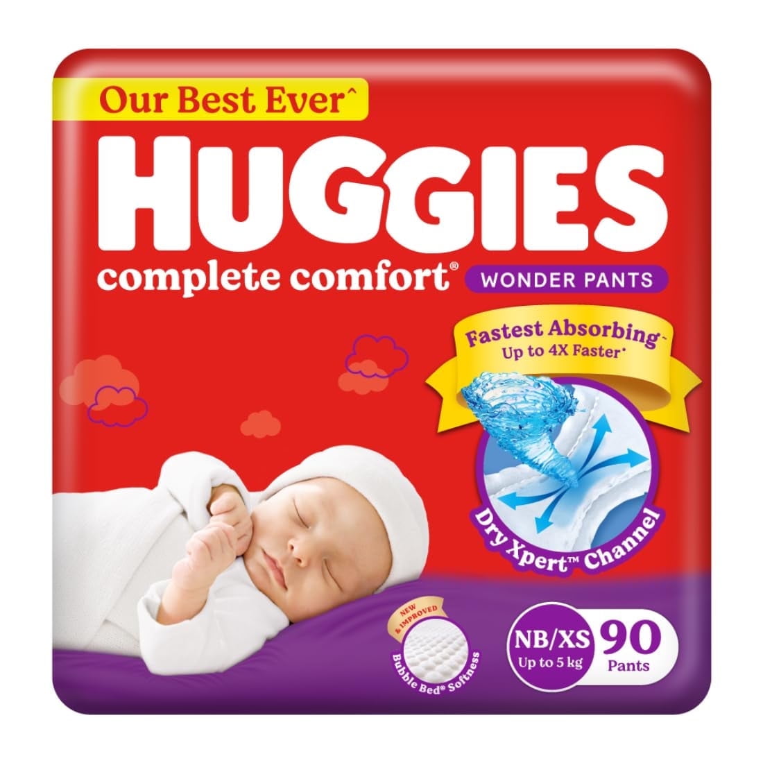 Huggies Complete Comfort Wonder Pants Dry Xpert Channel Ultra Absorbent ...