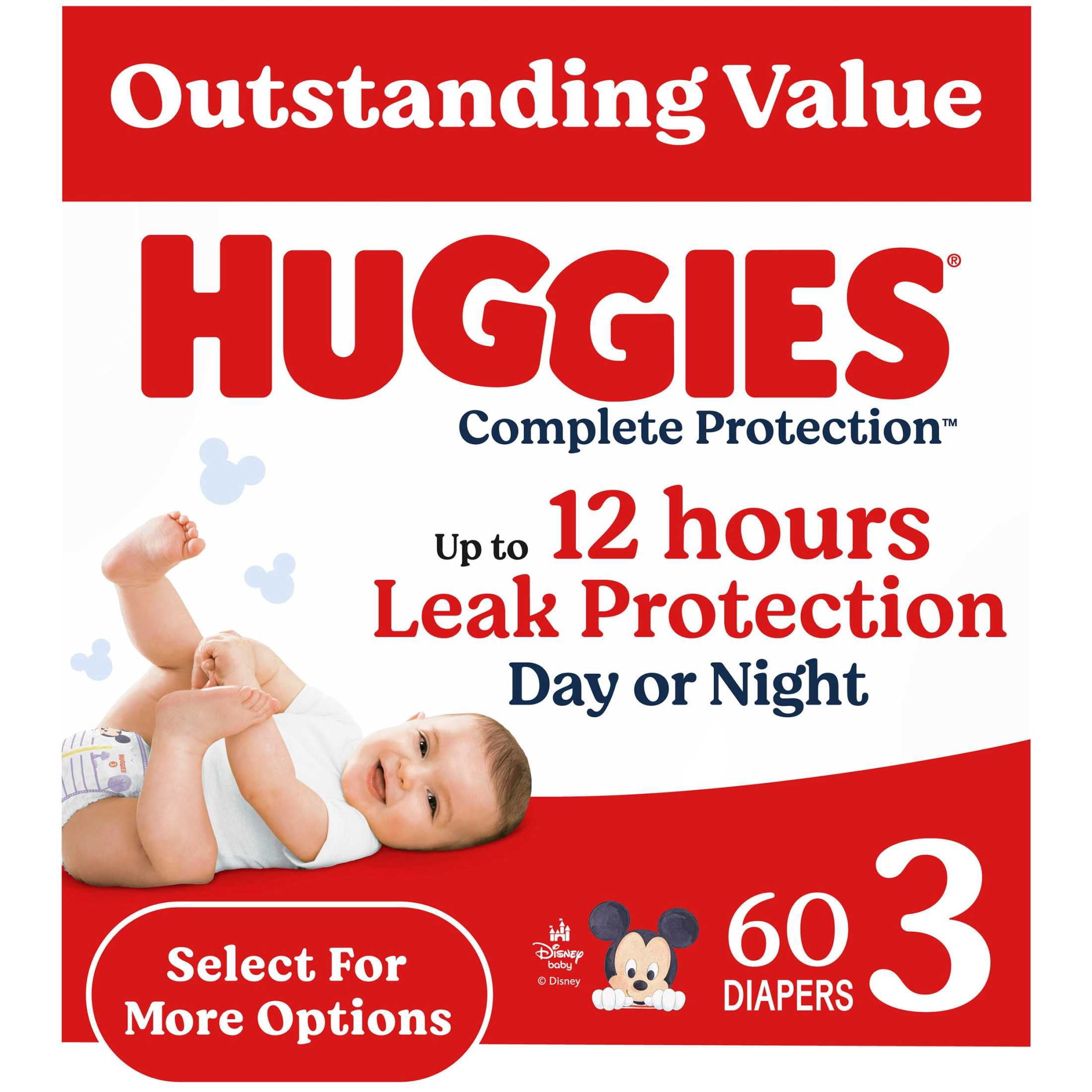 Huggies Complete Protection Baby Diapers, Size 3 (16-28 lbs), 30 Count ...