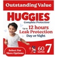 Huggies Complete Protection Baby Diapers, Size 7 (41+ lbs), 60 Count ...