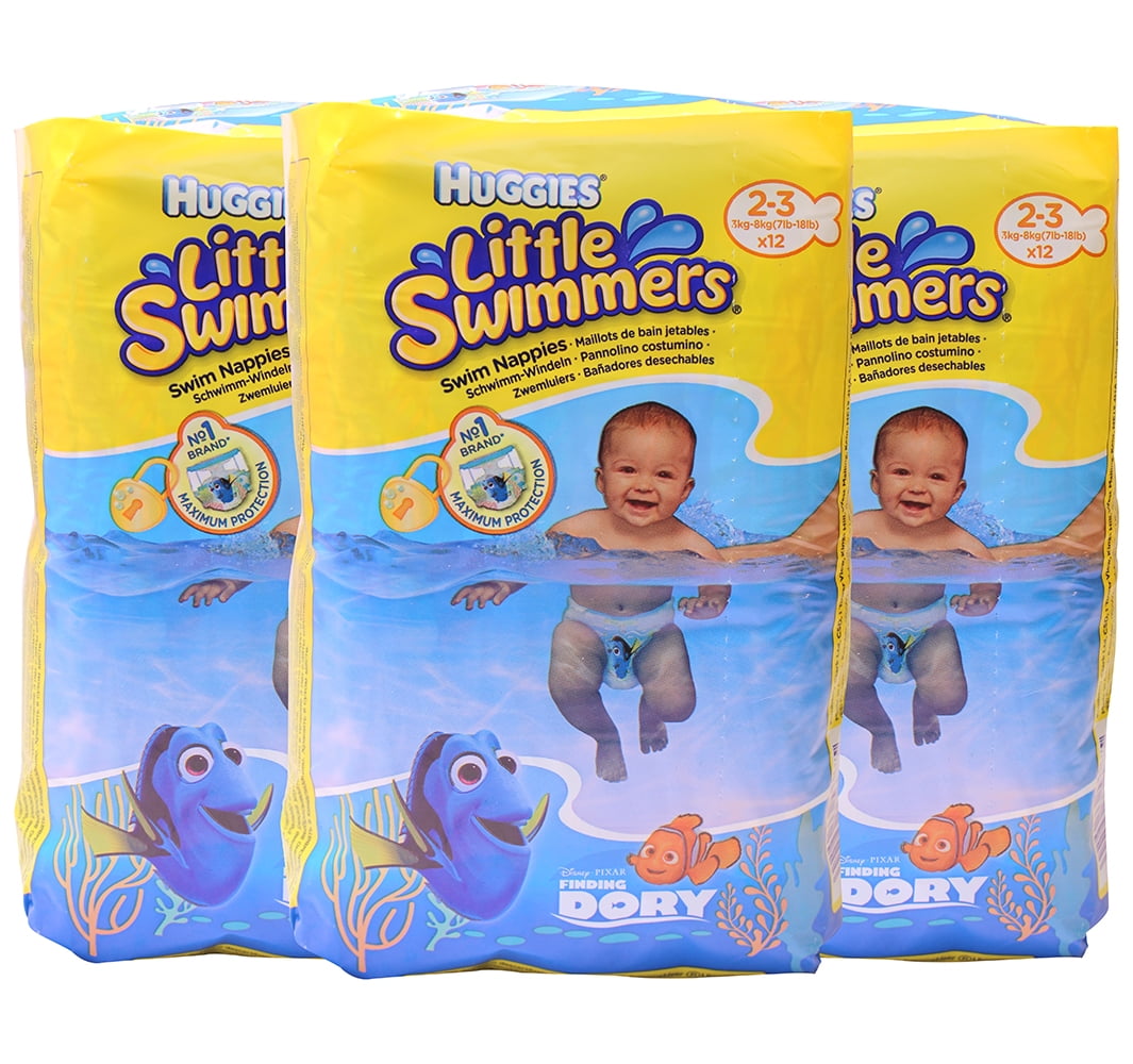 Huggies Finding Dory Little Swimmers Disposable Swim Diapers, 7 lb-18 ...