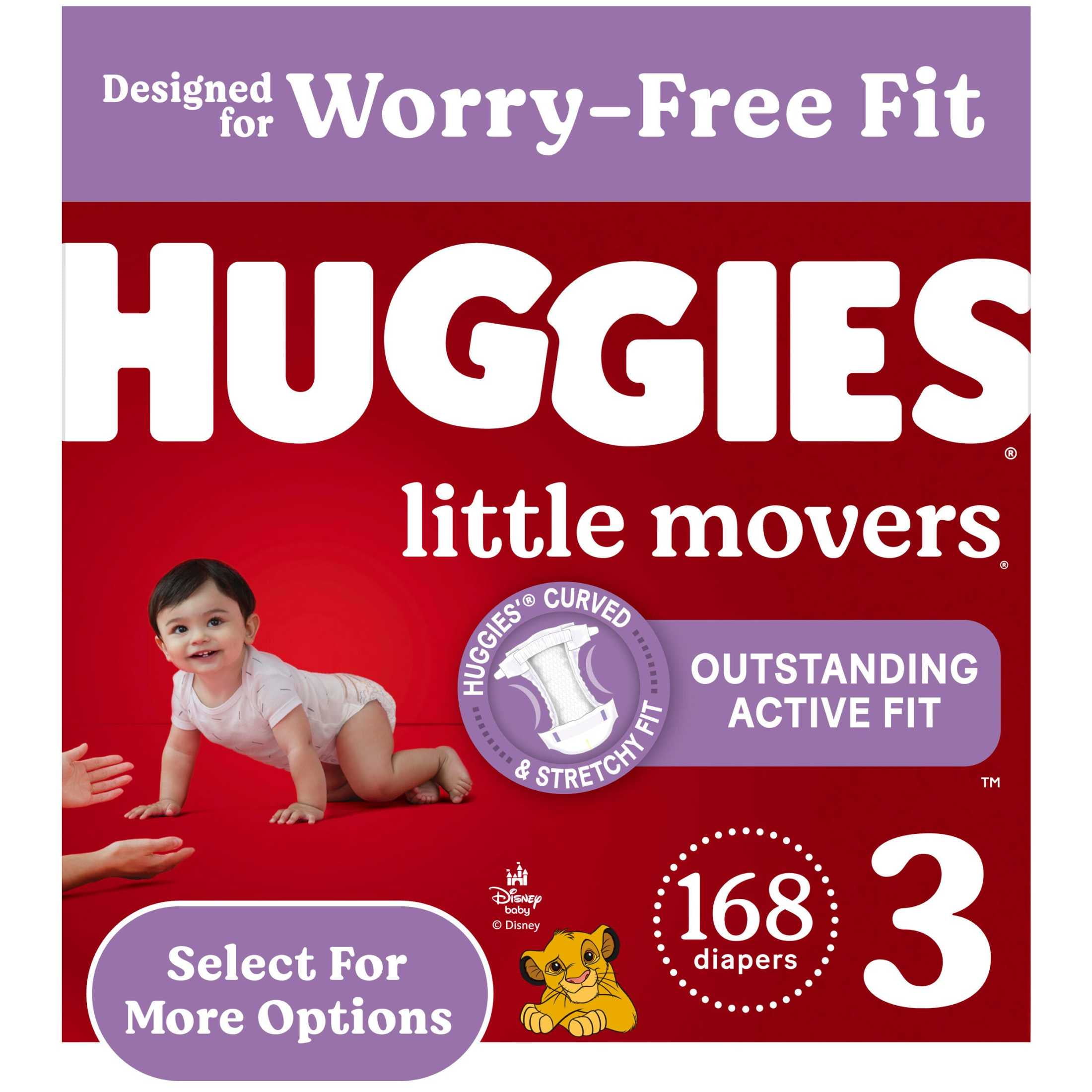 Huggies, Little Movers Baby Diapers, Size 3, 168 Count - Walmart.com