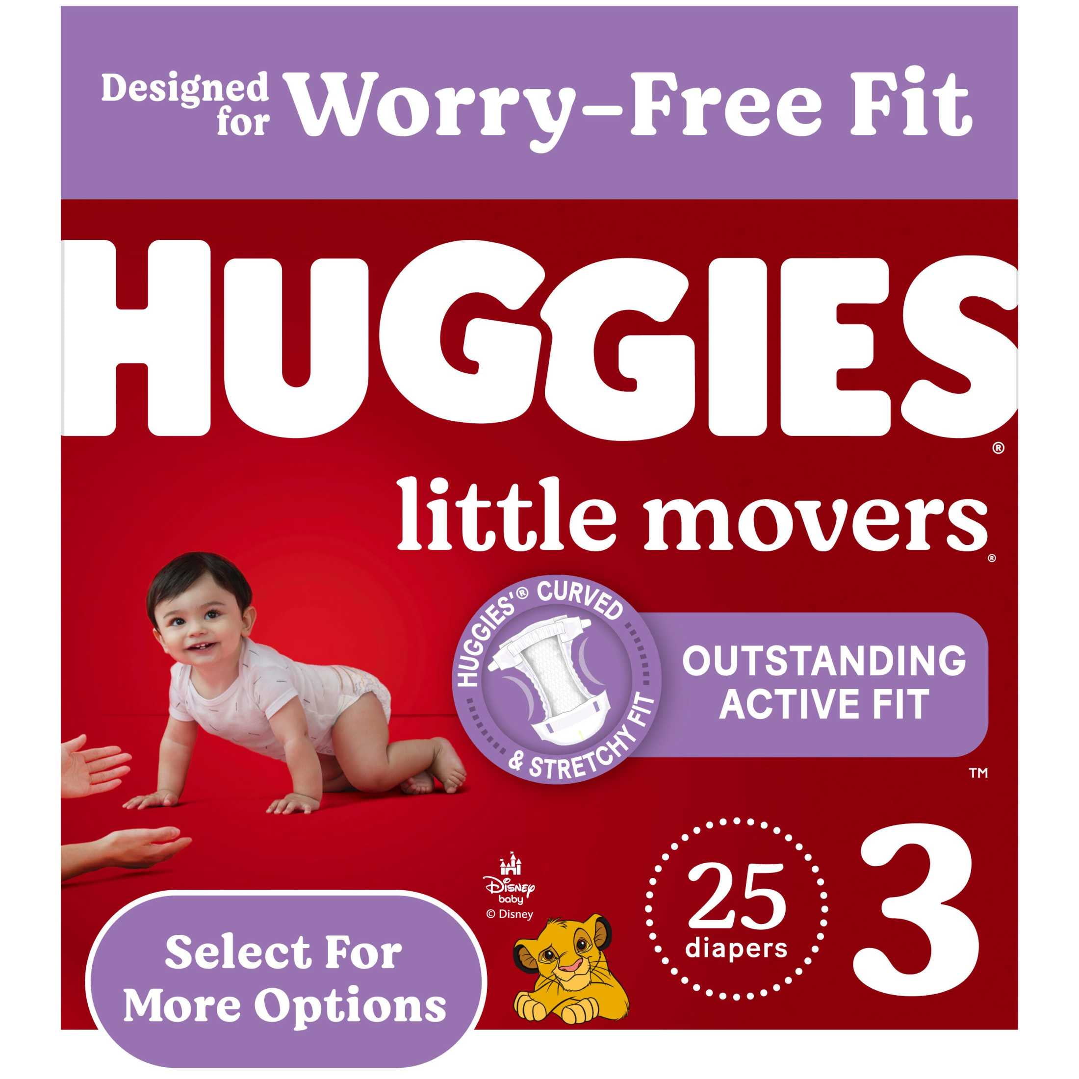 Huggies Little Movers Leak-Free Baby Diapers, Size 3, 25 Ct, Fragrance ...