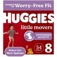 Huggies Little Movers Baby Diapers, Size 8 (46+ lbs), 54 Ct (Select for ...