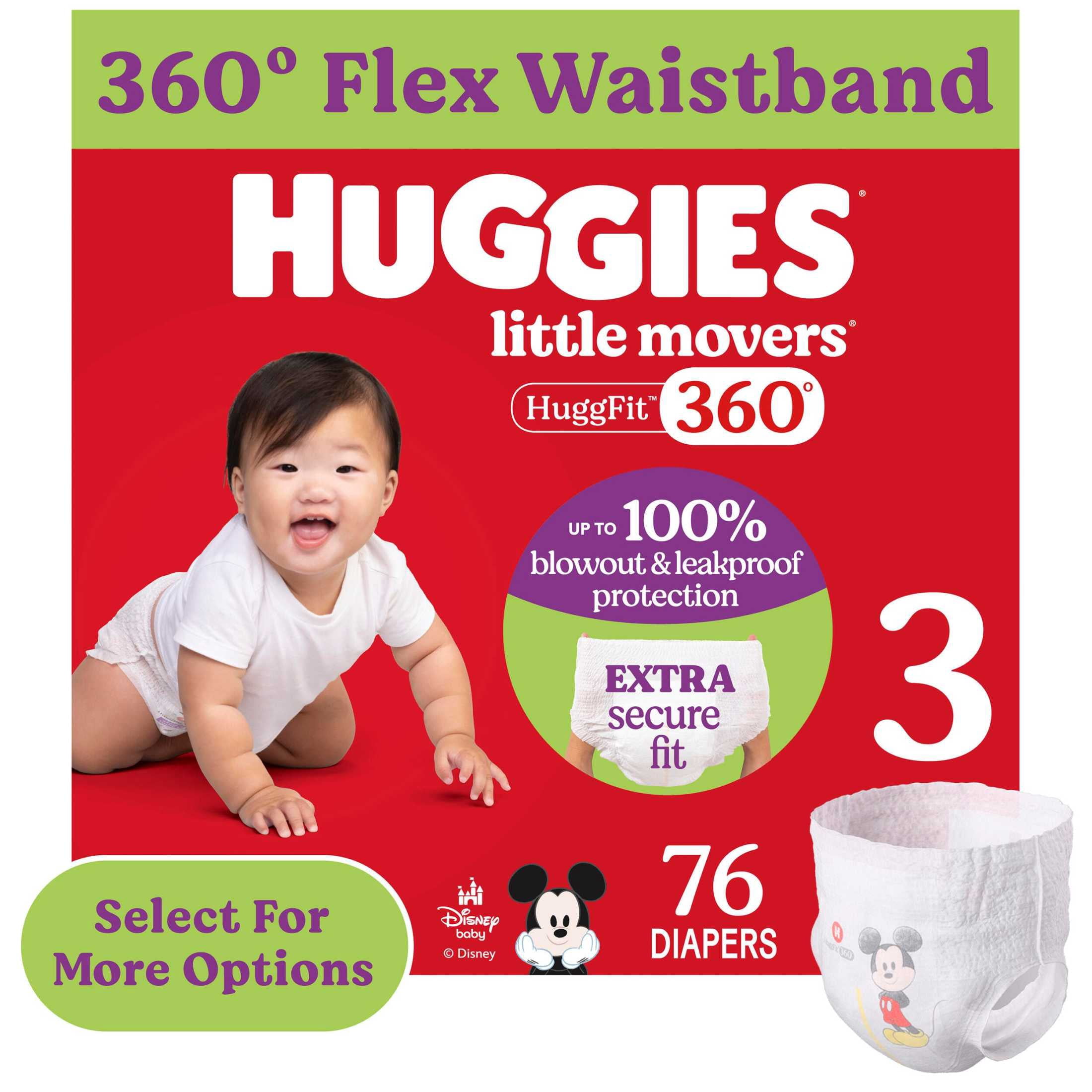 Free Shipping! Huggies Baby Diapers with 360° Protection, Size 3 ...
