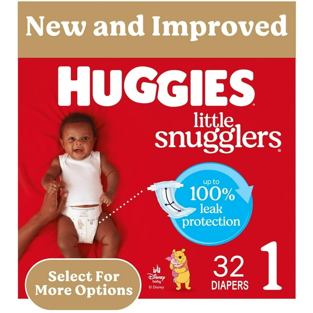 Huggies Little Snugglers Baby Diapers, Size 1 (8-14 lbs), 32 Ct (Select for More) - Walmart.com