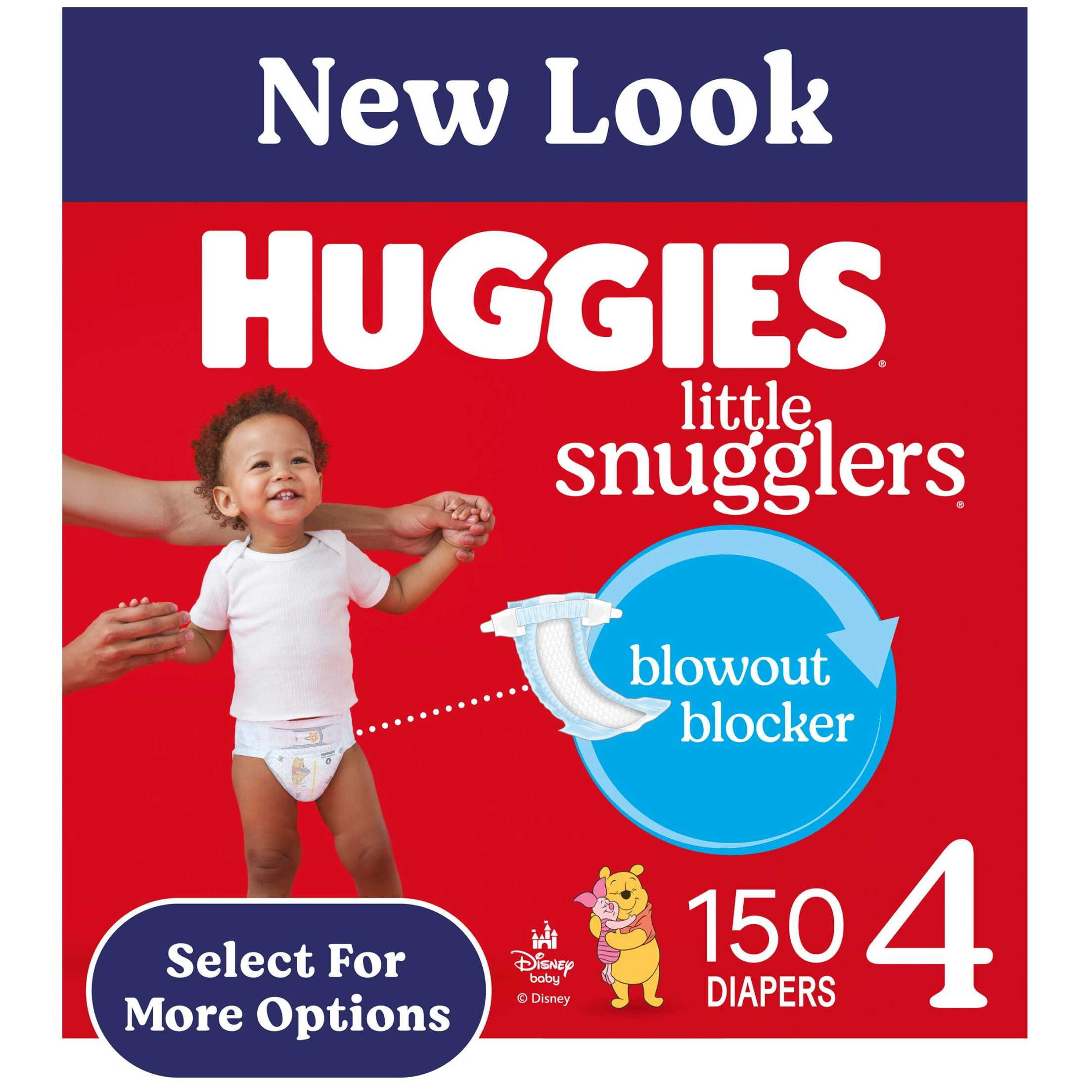 Huggies Little Snugglers Baby Diapers, Size 4 (22-37 lbs), 150 Ct (6 ...