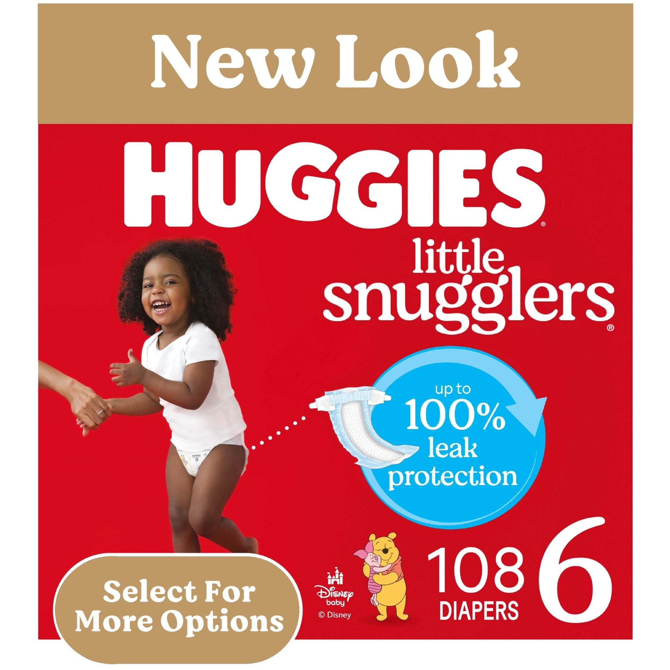 Huggies Little Snugglers Baby Diapers, Size 6 (35+ lbs), 108 Ct (2 ...