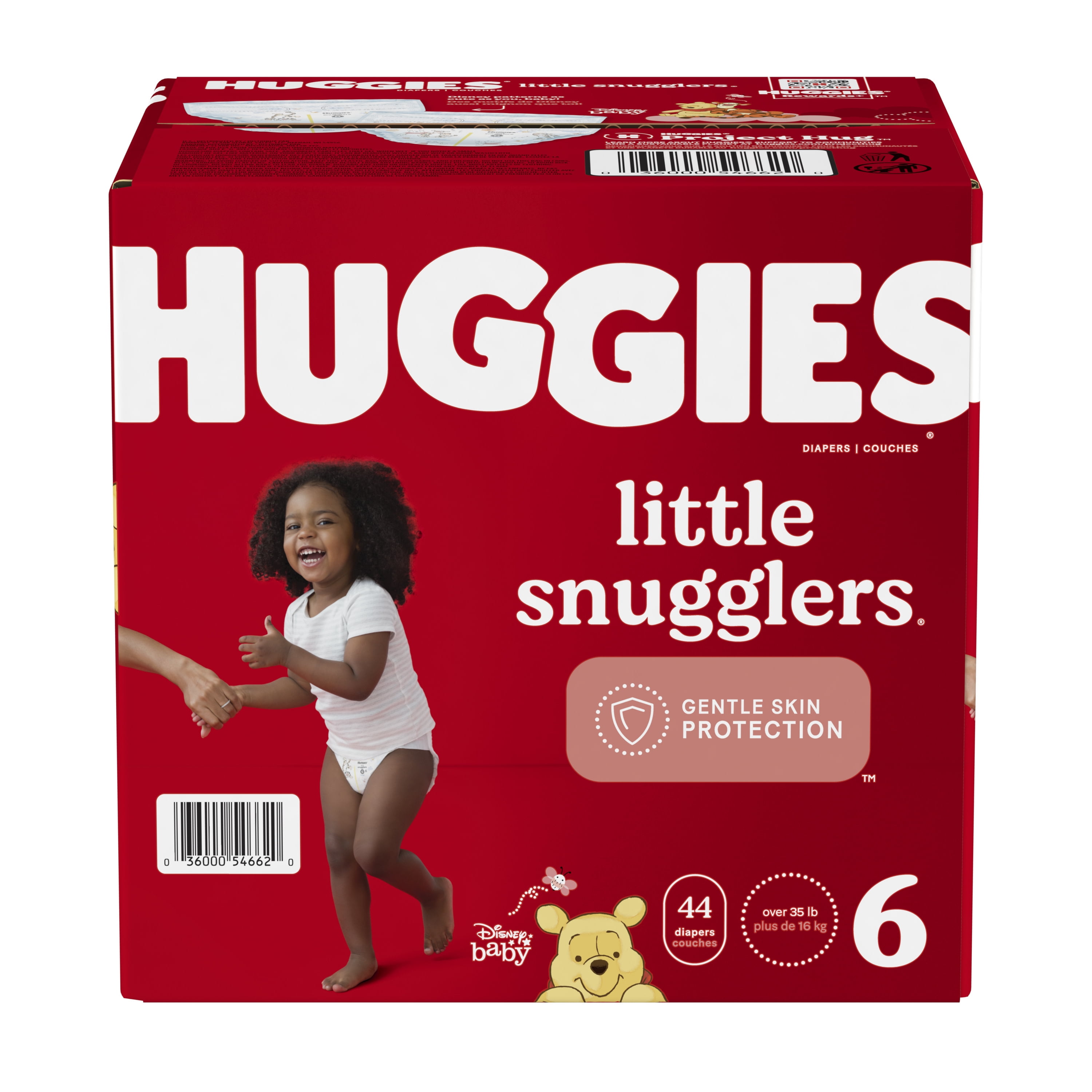 Huggies Little Snugglers Baby Diapers, Size 6, 44 Ct, Hypoallergenic, 12-Hour Protection ...