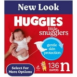 Huggies Little Snugglers Baby Diapers, Size Newborn (up to 10 lbs), 136 Ct (Select for More ...