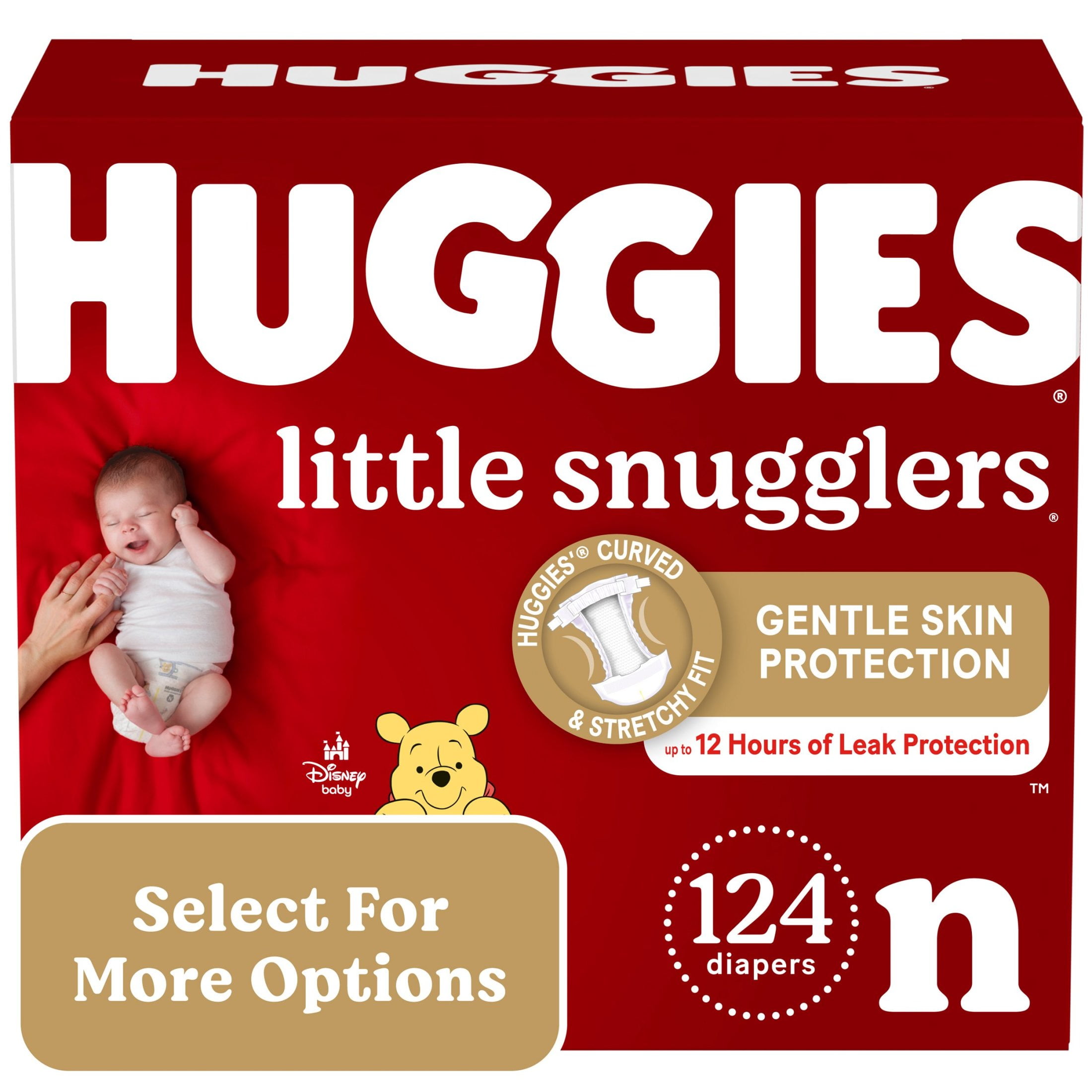 Huggies Little Snugglers Baby Diapers, Size Newborn (up to 10 lbs), 124 Ct - Walmart.com
