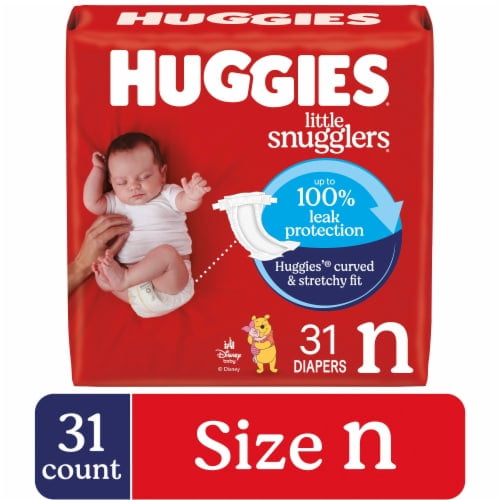 Huggies Little Snugglers Baby Diapers Size Newborn (up to 10 lbs) 31 count - Pack of 2 - Walmart.com