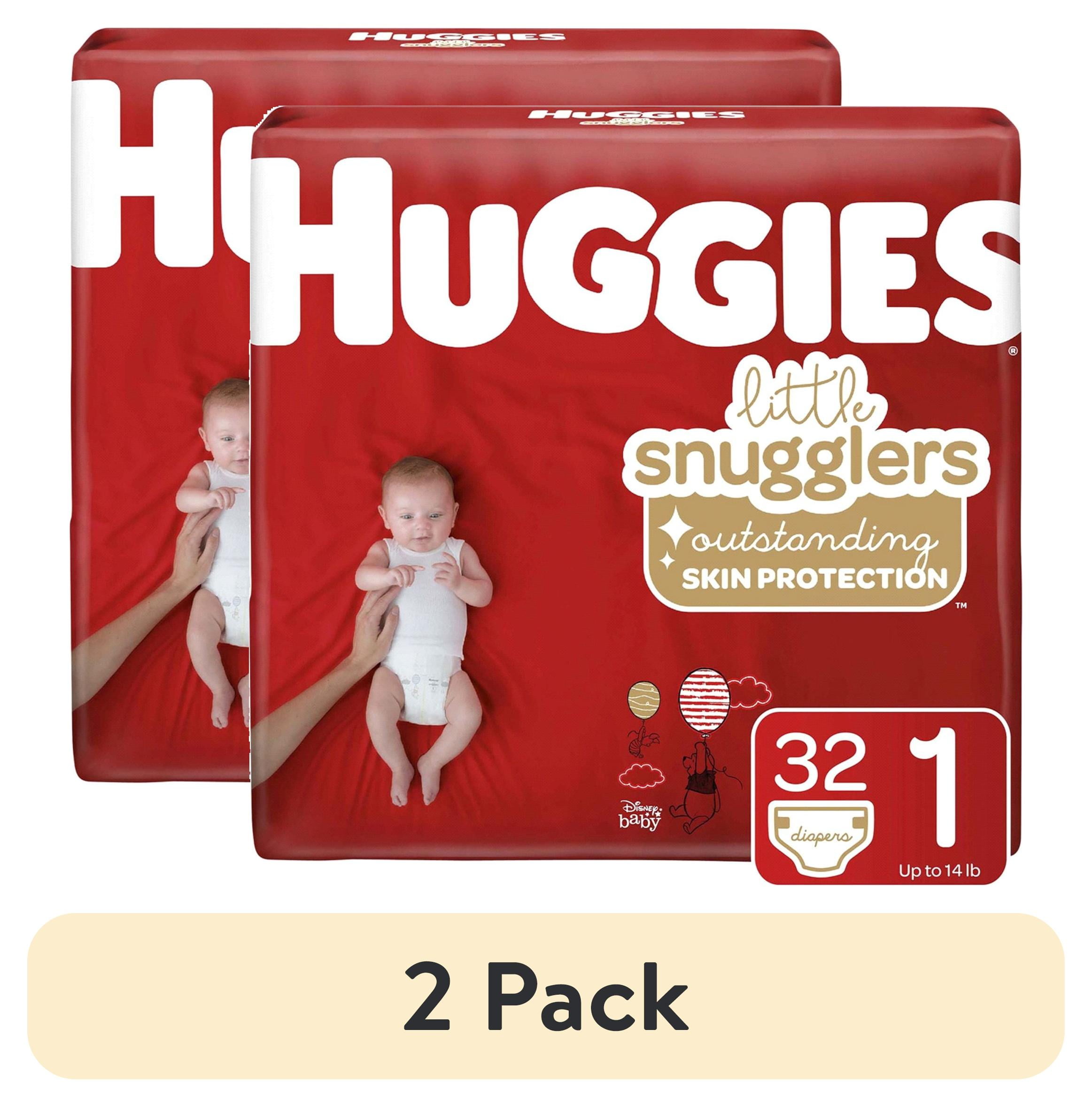 (2 pack) Huggies Little Snugglers Diaper, Size 1 (PK/32) - Walmart.com