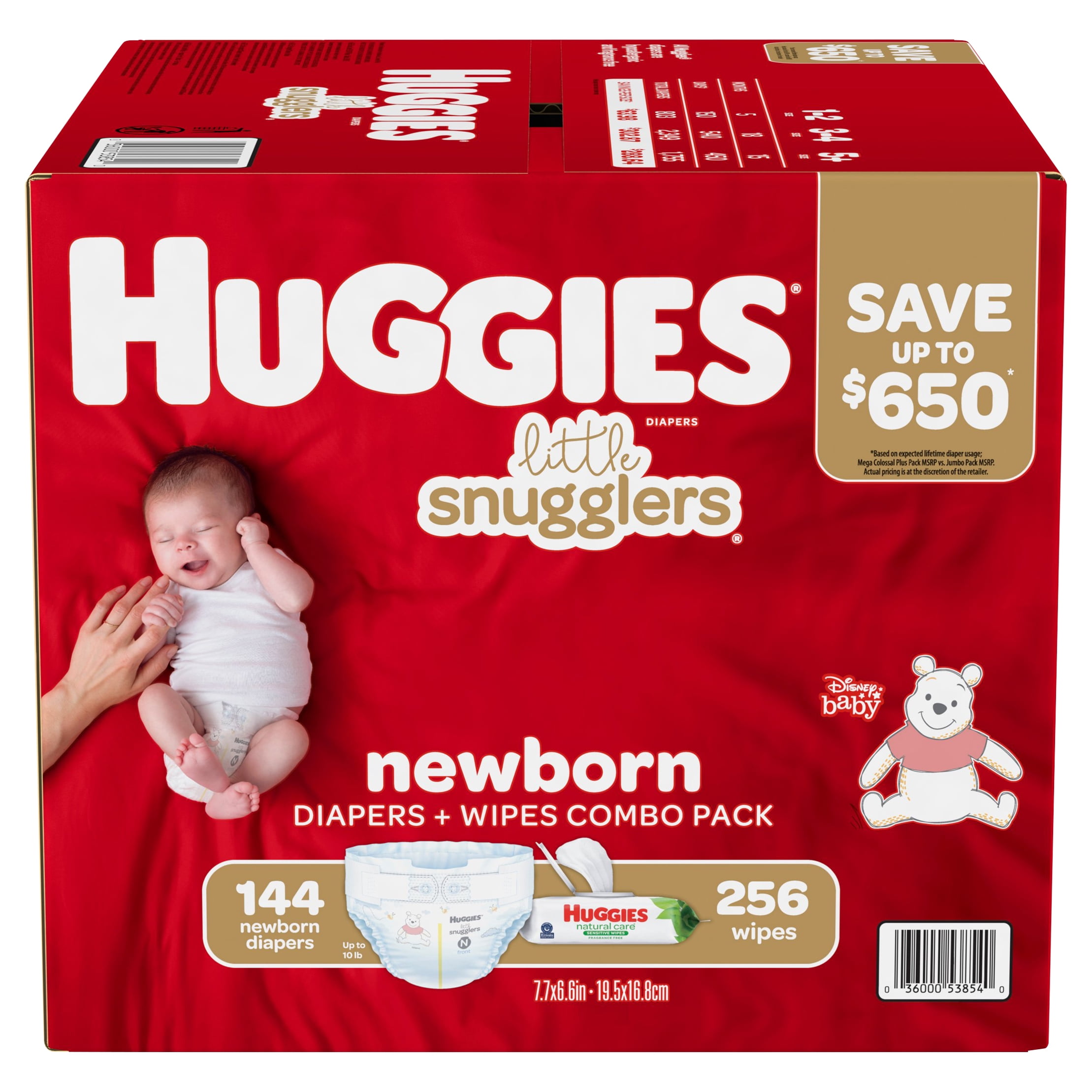 Huggies Little Snugglers Newborn Diapers, 144 Count + 256 Wipes ...